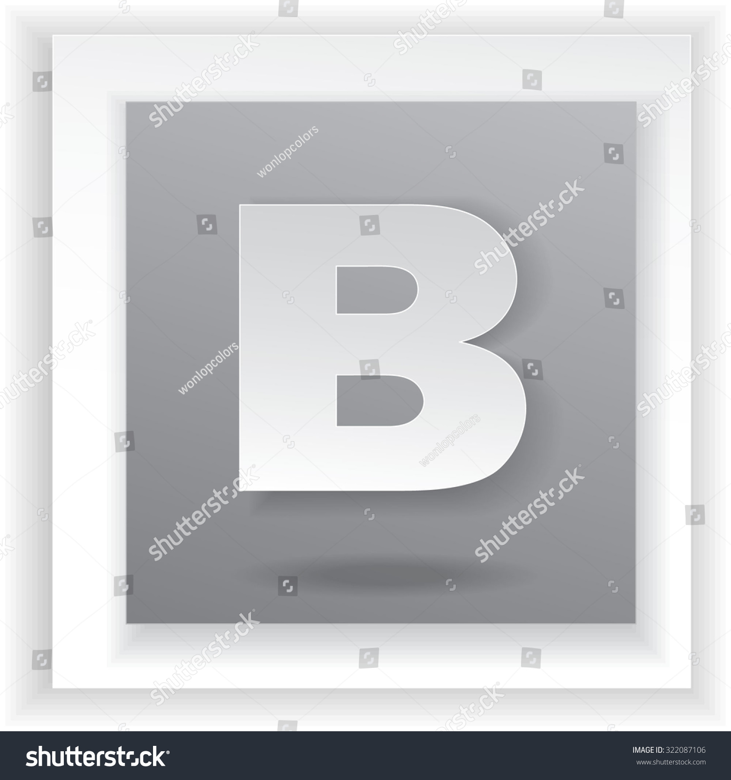 Vector Letter B Design Template Stock Vector (Royalty Free) 322087106 ...