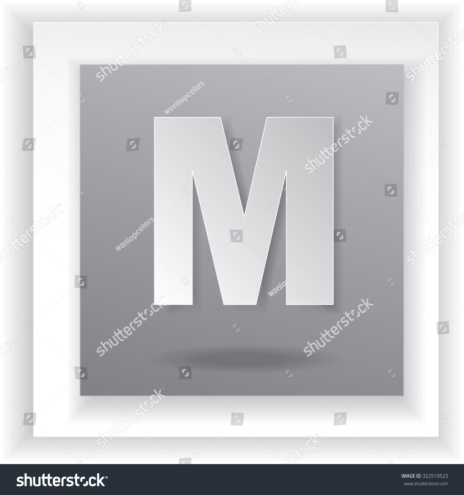 Vector Letter M Design Template Stock Vector (Royalty Free) 322519523 ...
