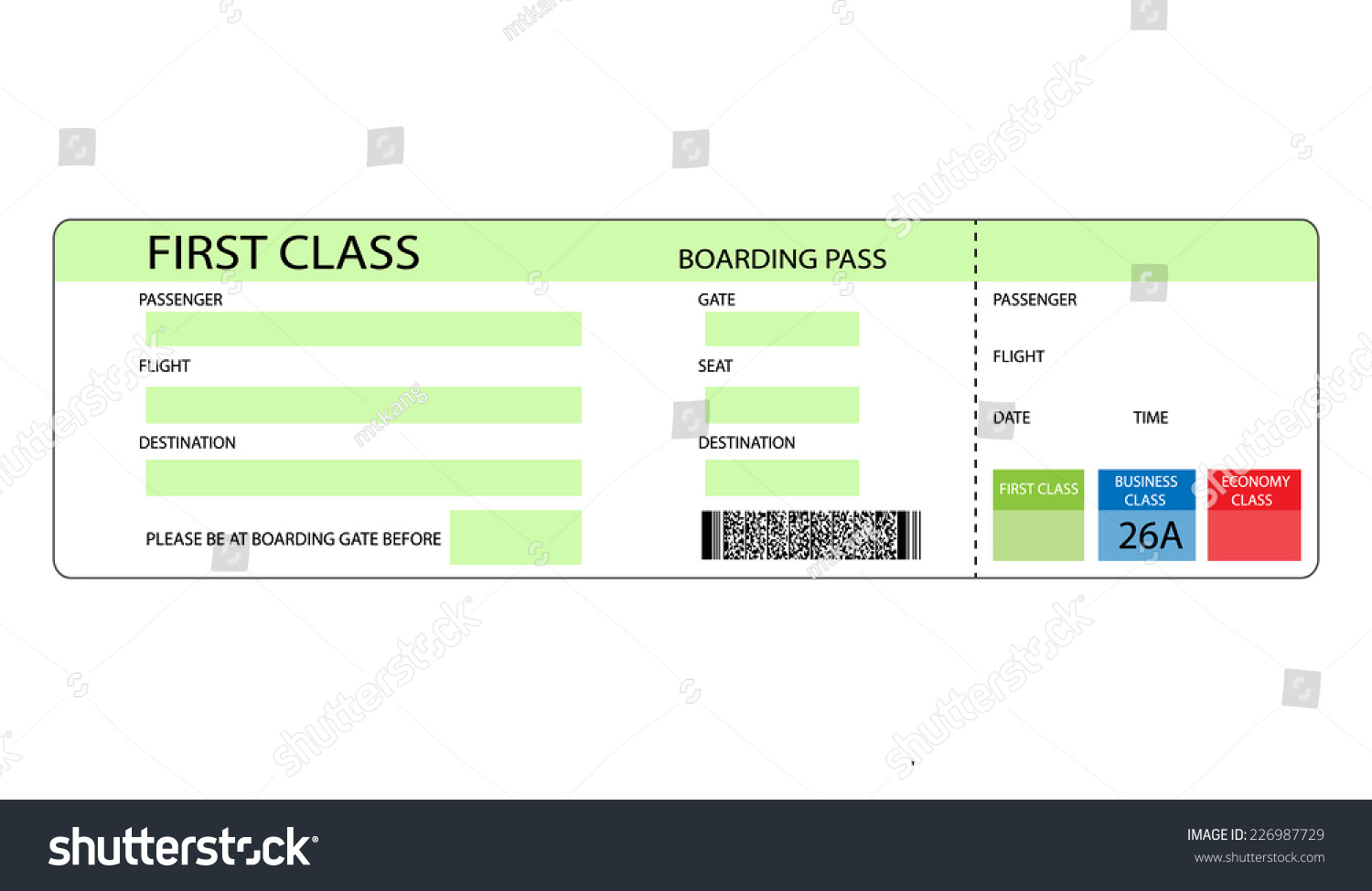 Vector Format Boarding Pass Travel Concepts: เวกเตอร์สต็อก (ปลอดค่า ...