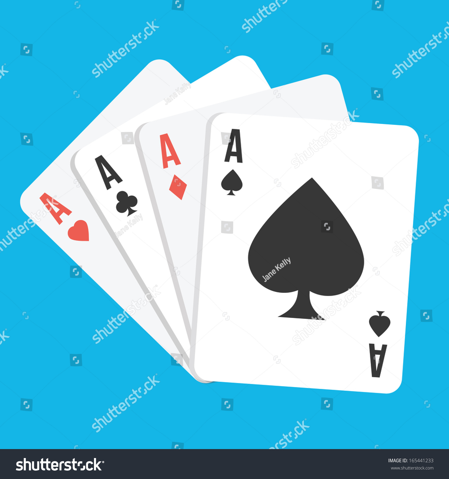 Vector Four Aces Playing Cards Icon Stock Vector 165441233 - Shutterstock