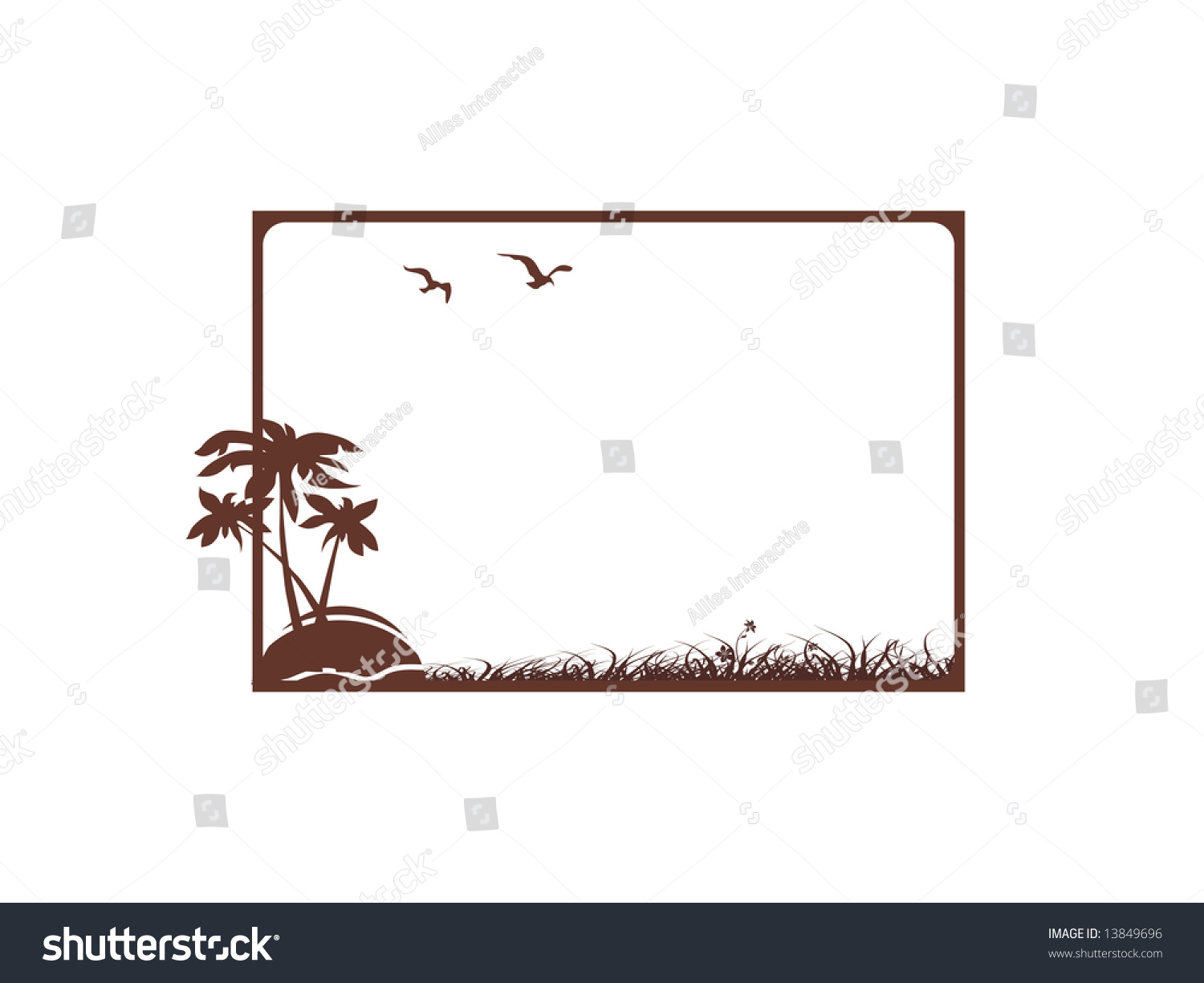 Vector Frame Nature Background Wallpaper Stock Vector (Royalty Free ...