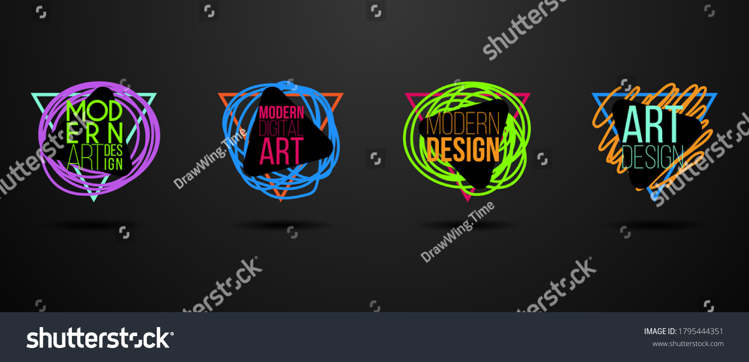 Vector Frame Modern Design Graphics Dynamic Stock Vector (Royalty Free ...