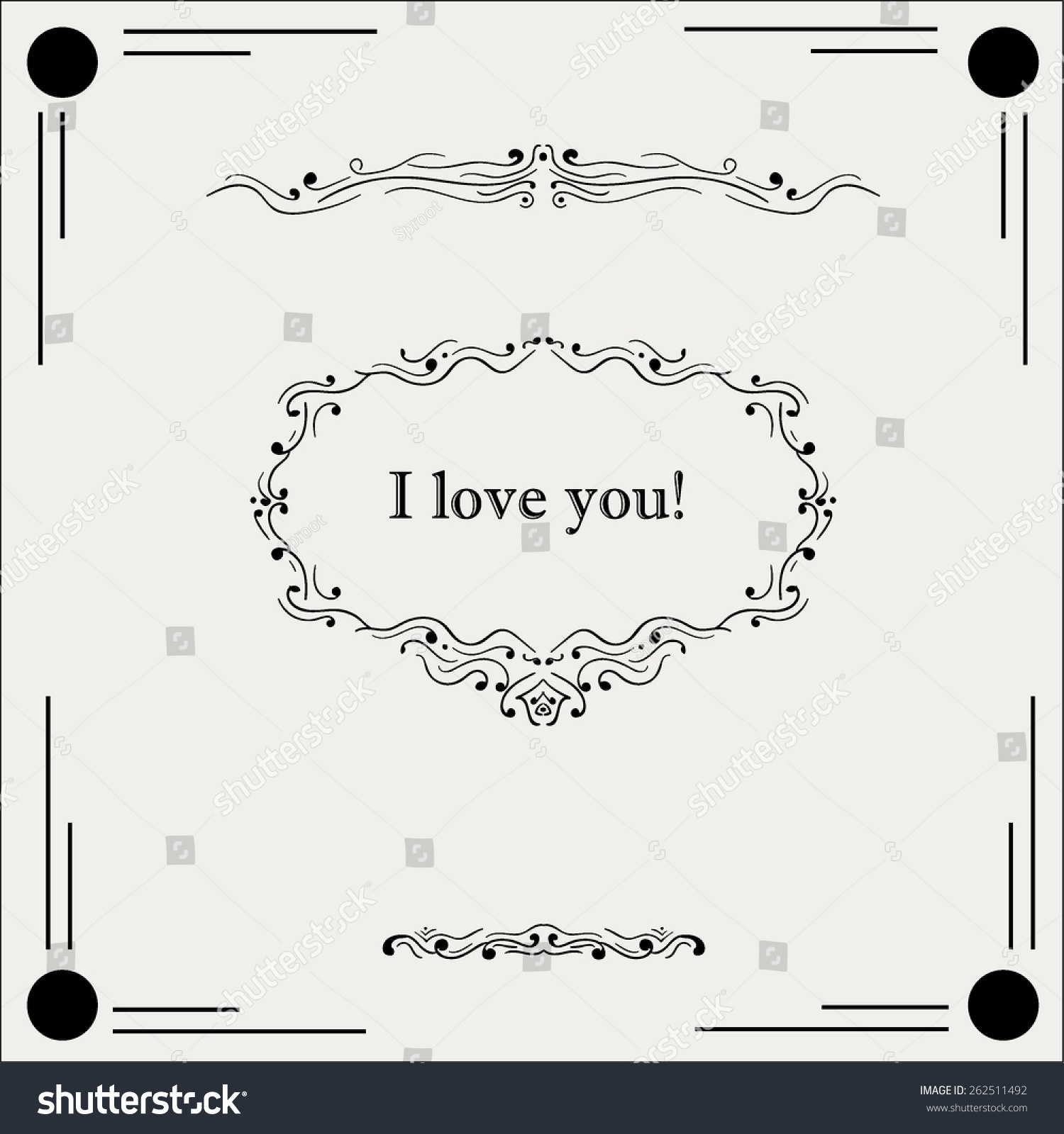 Vector Frame Art Deco Monogram Emblem Stock Vector (Royalty Free ...