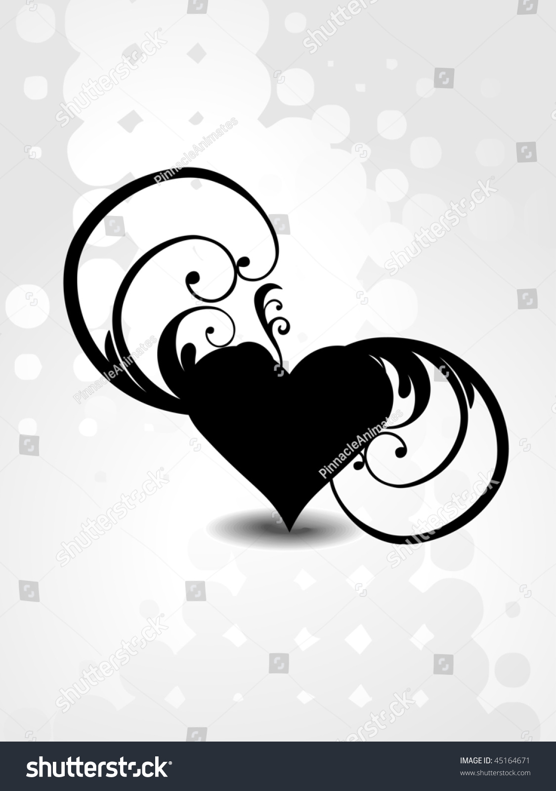 Vector Funky Heart Design Art Stock Vector (Royalty Free) 45164671 ...