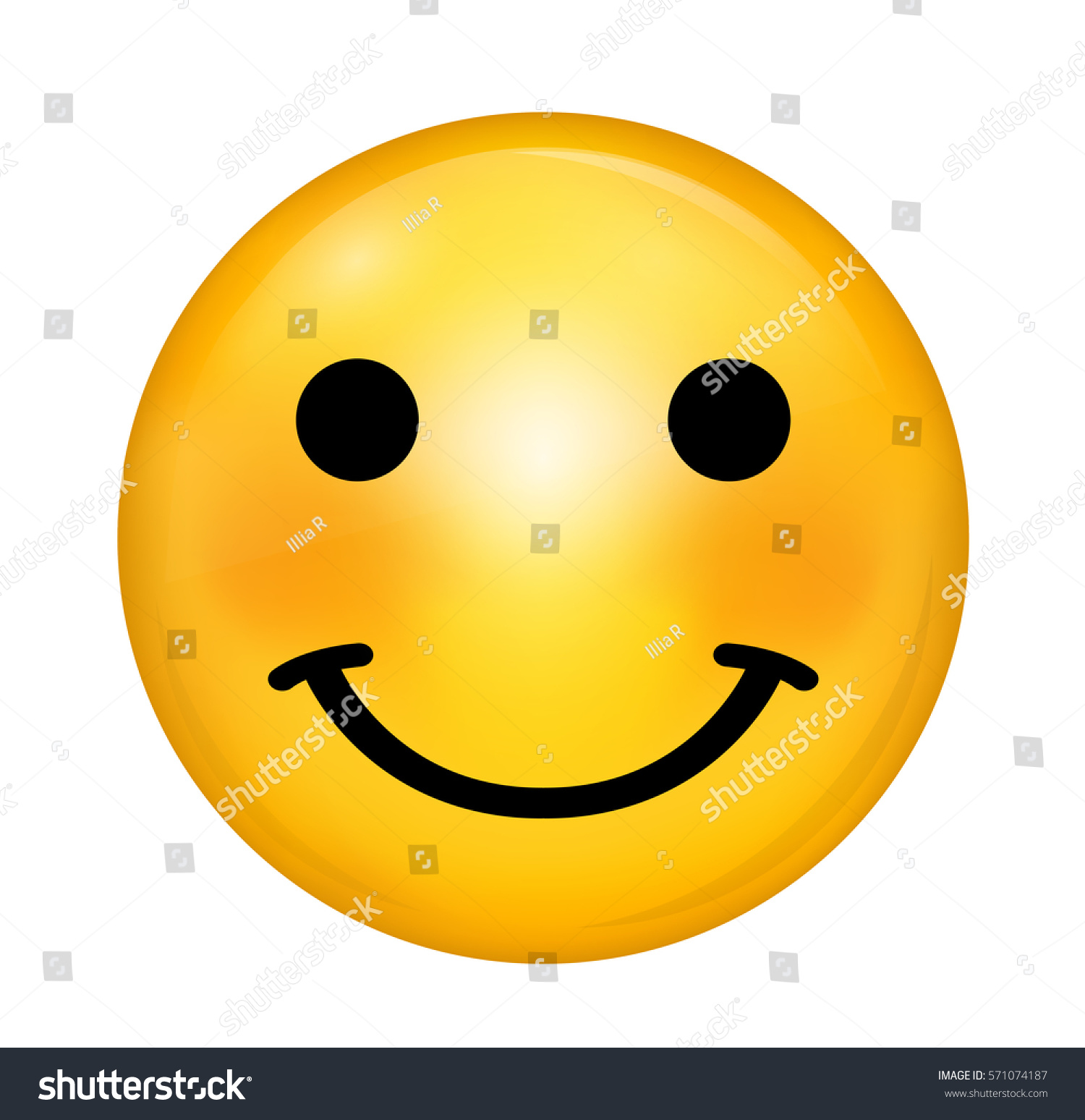Vector Funny Smiley Happy Face Stock Vector 571074187 - Shutterstock