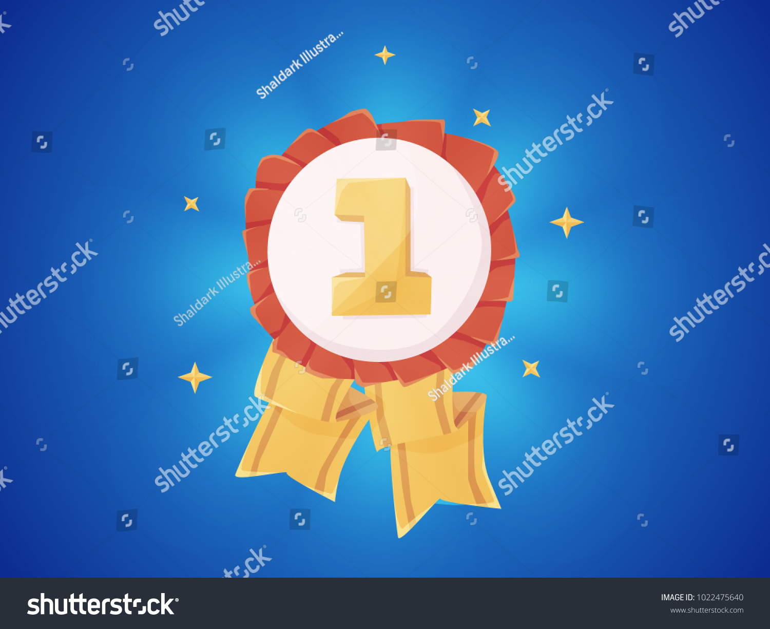 Vector Game Art Winner Label Ui Stock Vector (Royalty Free) 1022475640 ...