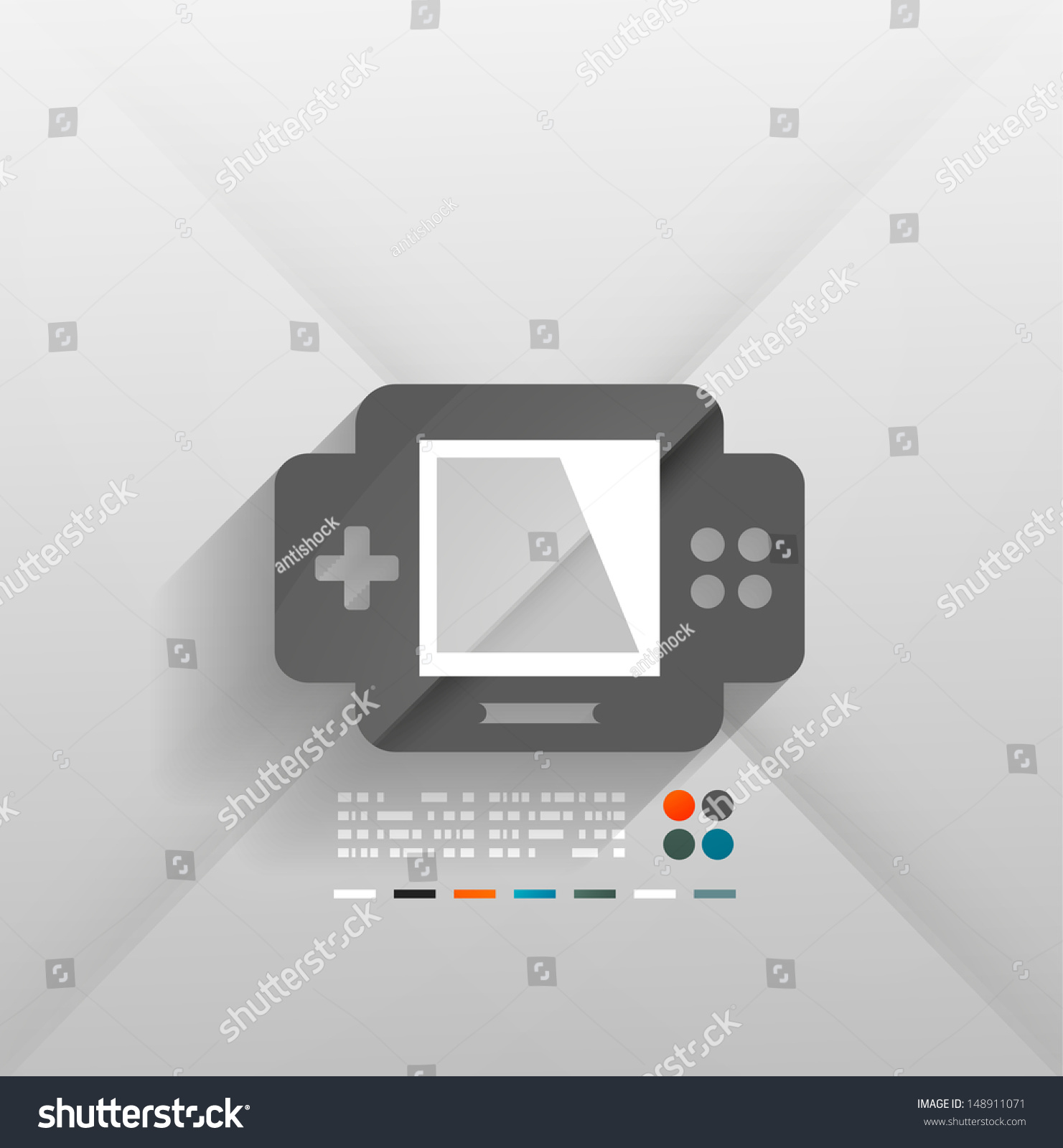 Vector Gaming Console 3d Paper Design Stock Vector (Royalty Free ...