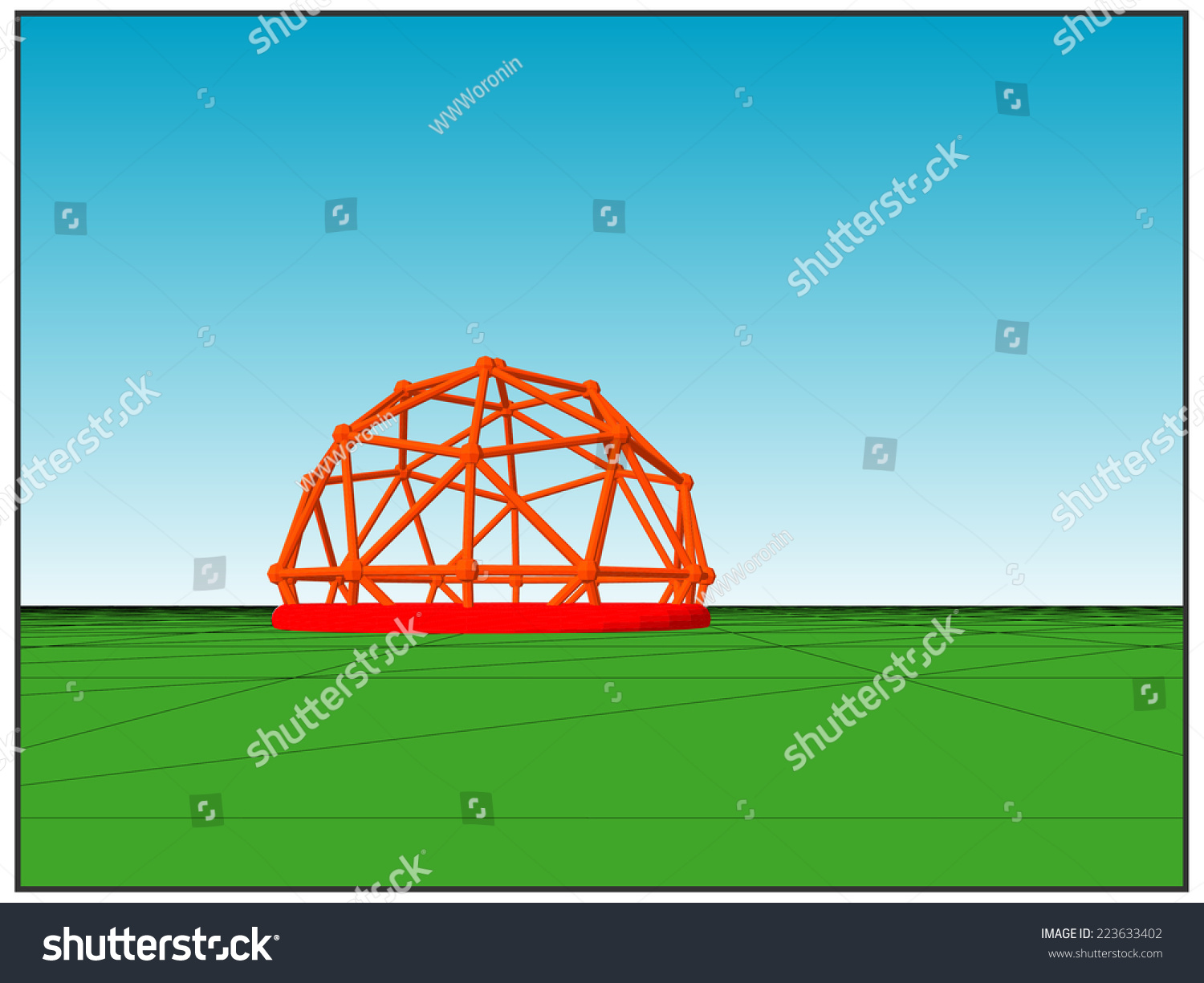Geodesic Dome Pattern Vector