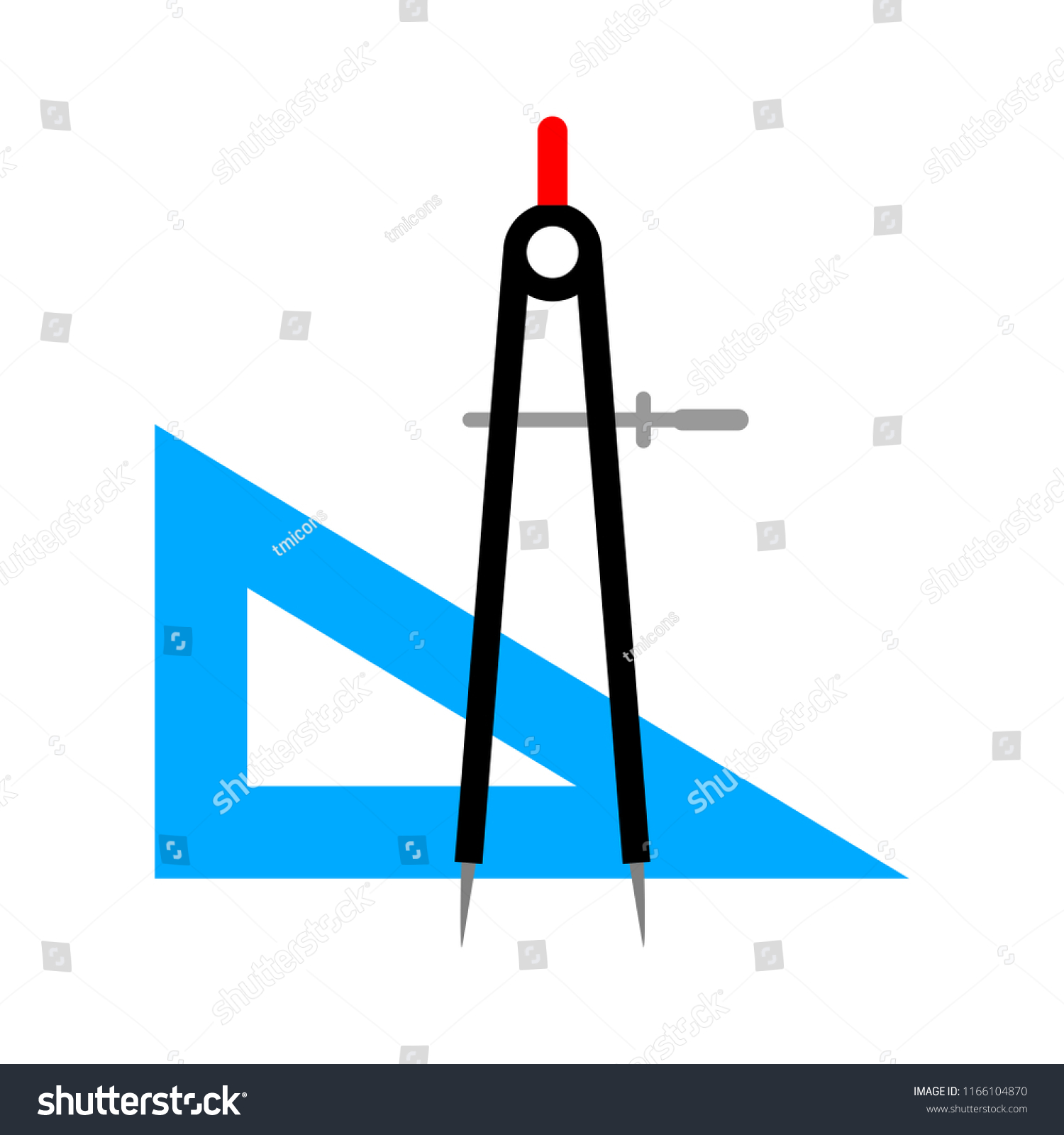 Vector Geometric Compass Drawing Illustration Architect Stock Vector ...