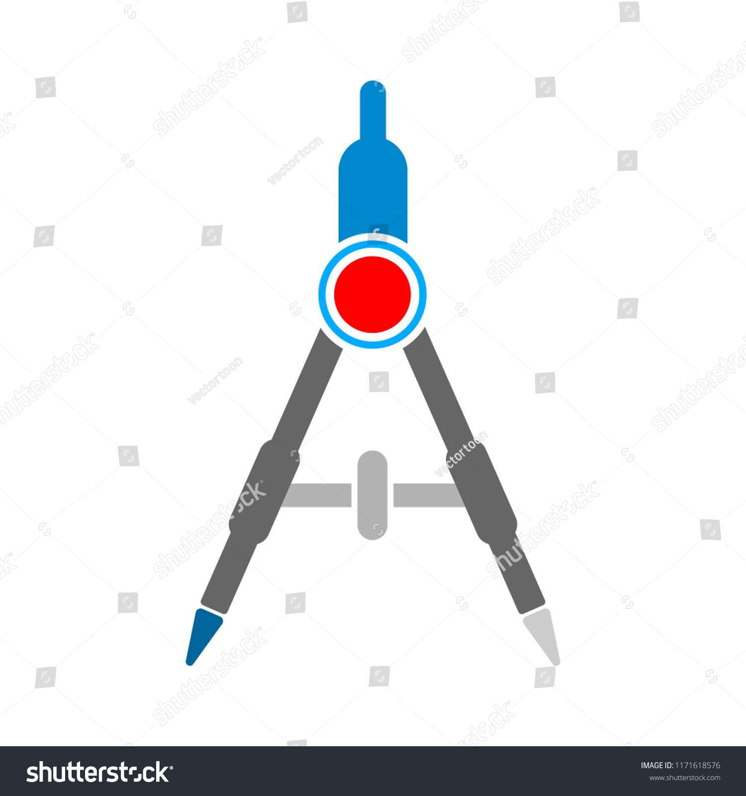 Vector Geometric Compass Drawing Illustration Architect Stock Vector ...