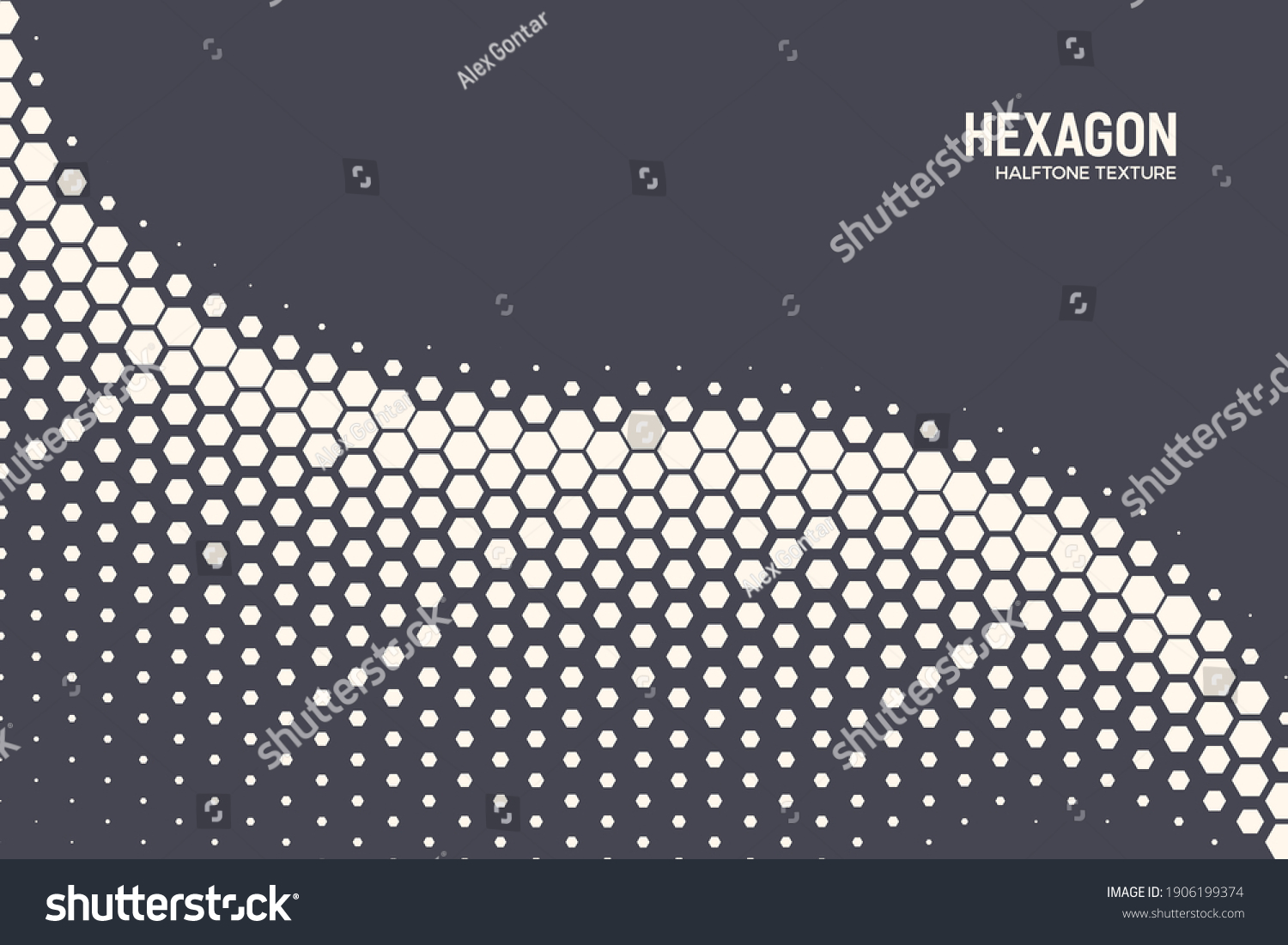 Vector Geometric Halftone Hexagon Shapes Technology Stock Vector ...