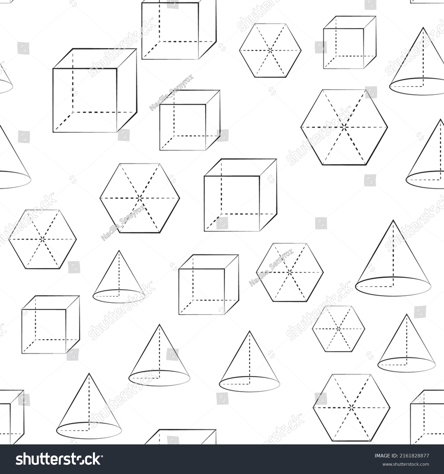 Vector Geometric Shapes Hand Drawing Set Stock Vector (Royalty Free ...