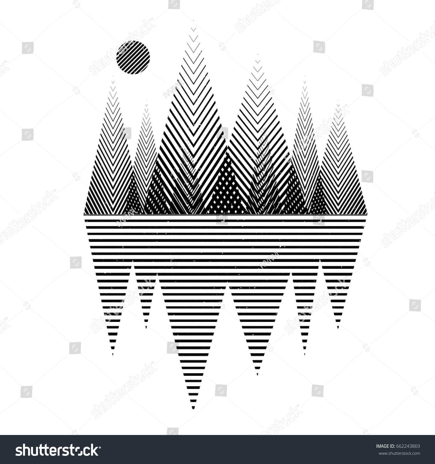 Vector Geometric Triangle Background Abstract Mountainsconceptual Stock ...