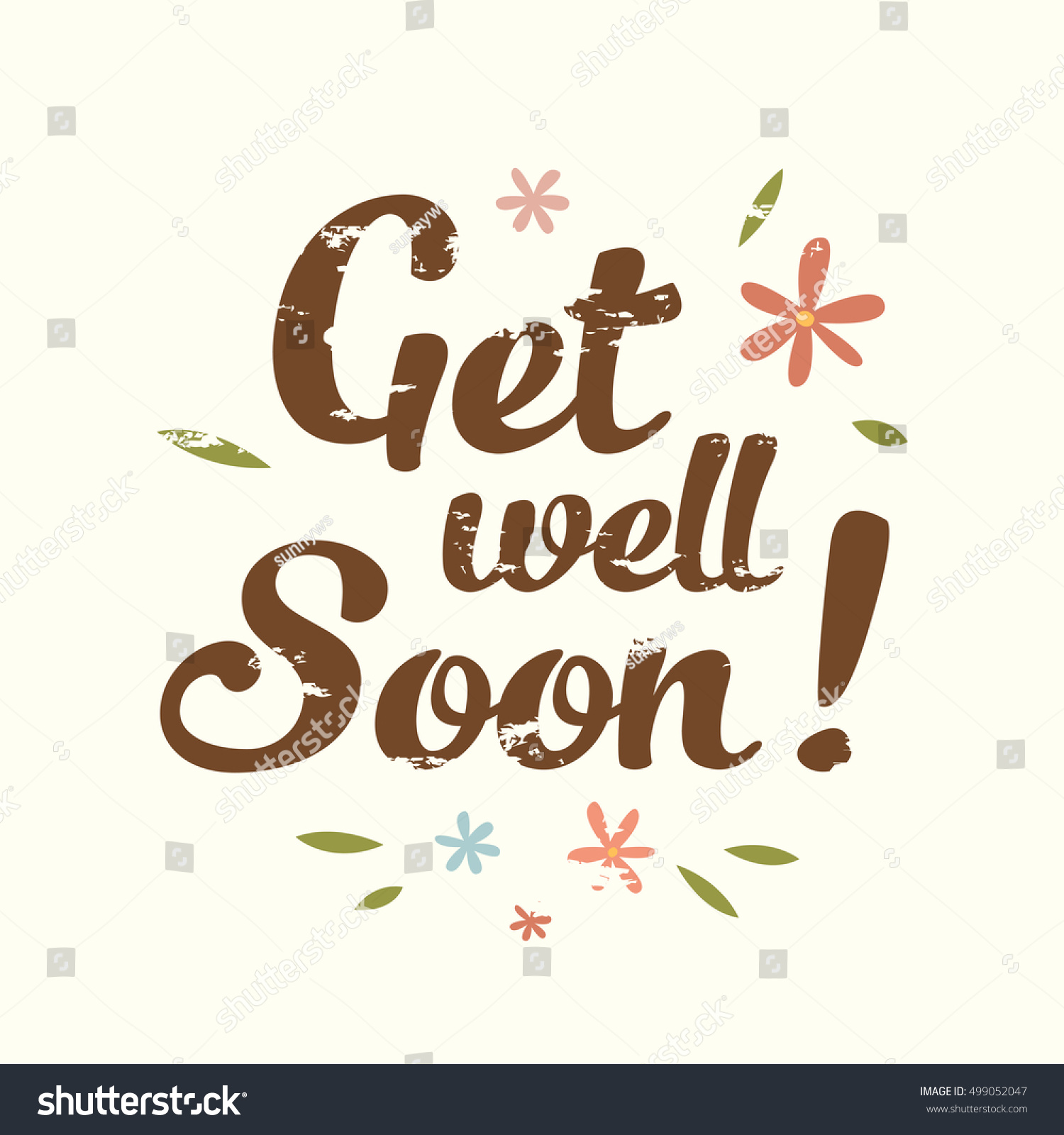 Vector Get Well Soon Illustration Stock Vector (Royalty Free) 499052047