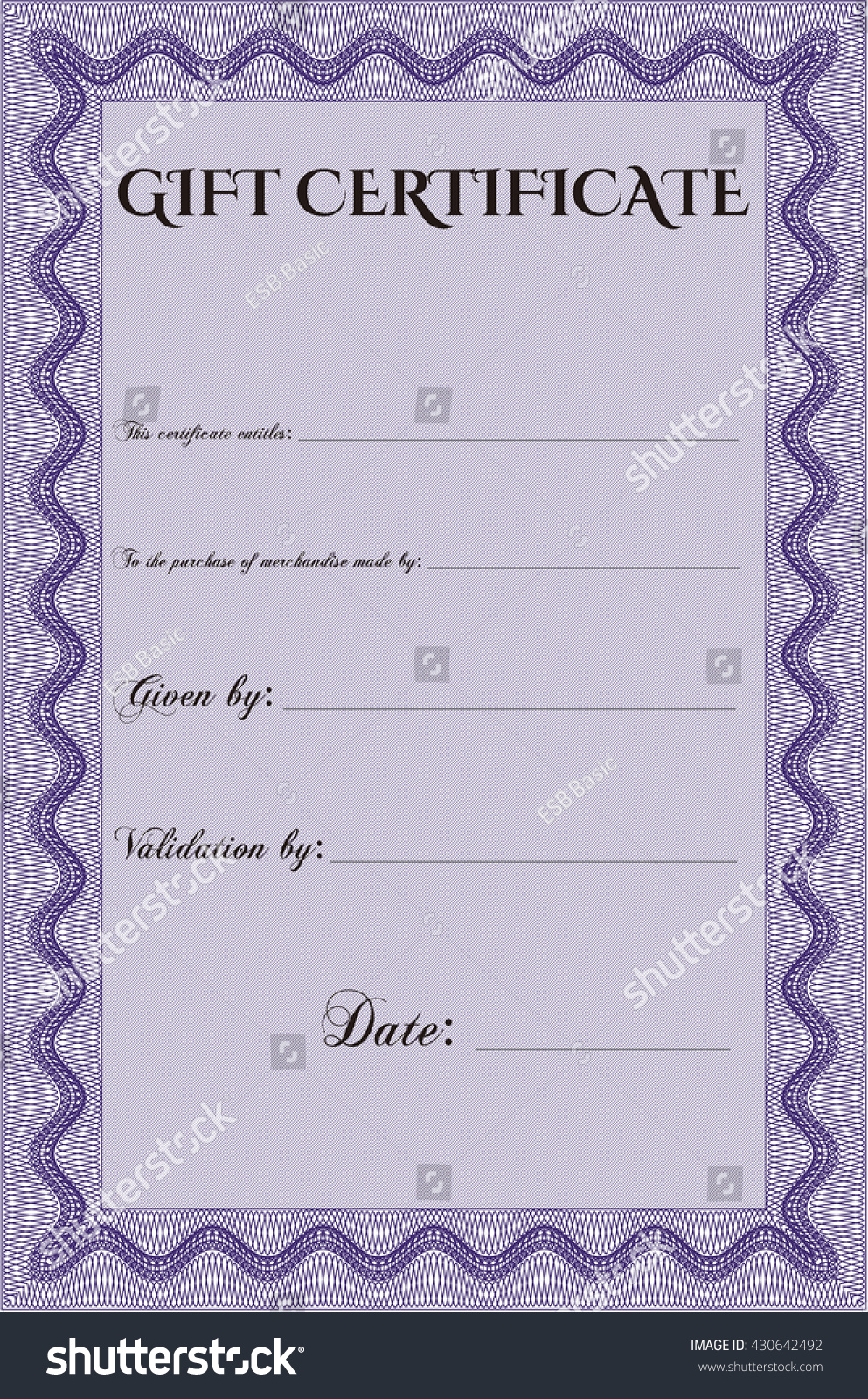 Vector Gift Certificate Template Vector Illustration Stock Vector ...