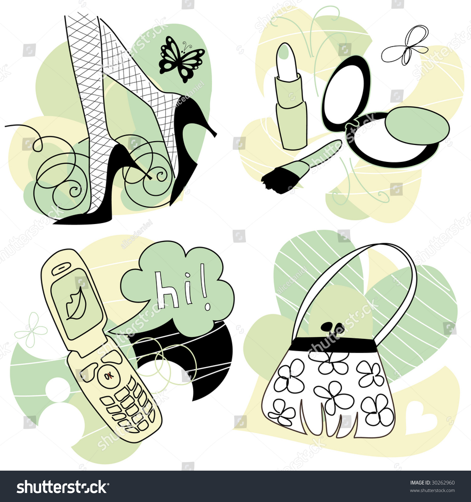 Vector Girl Set Stock Vector (Royalty Free) 30262960