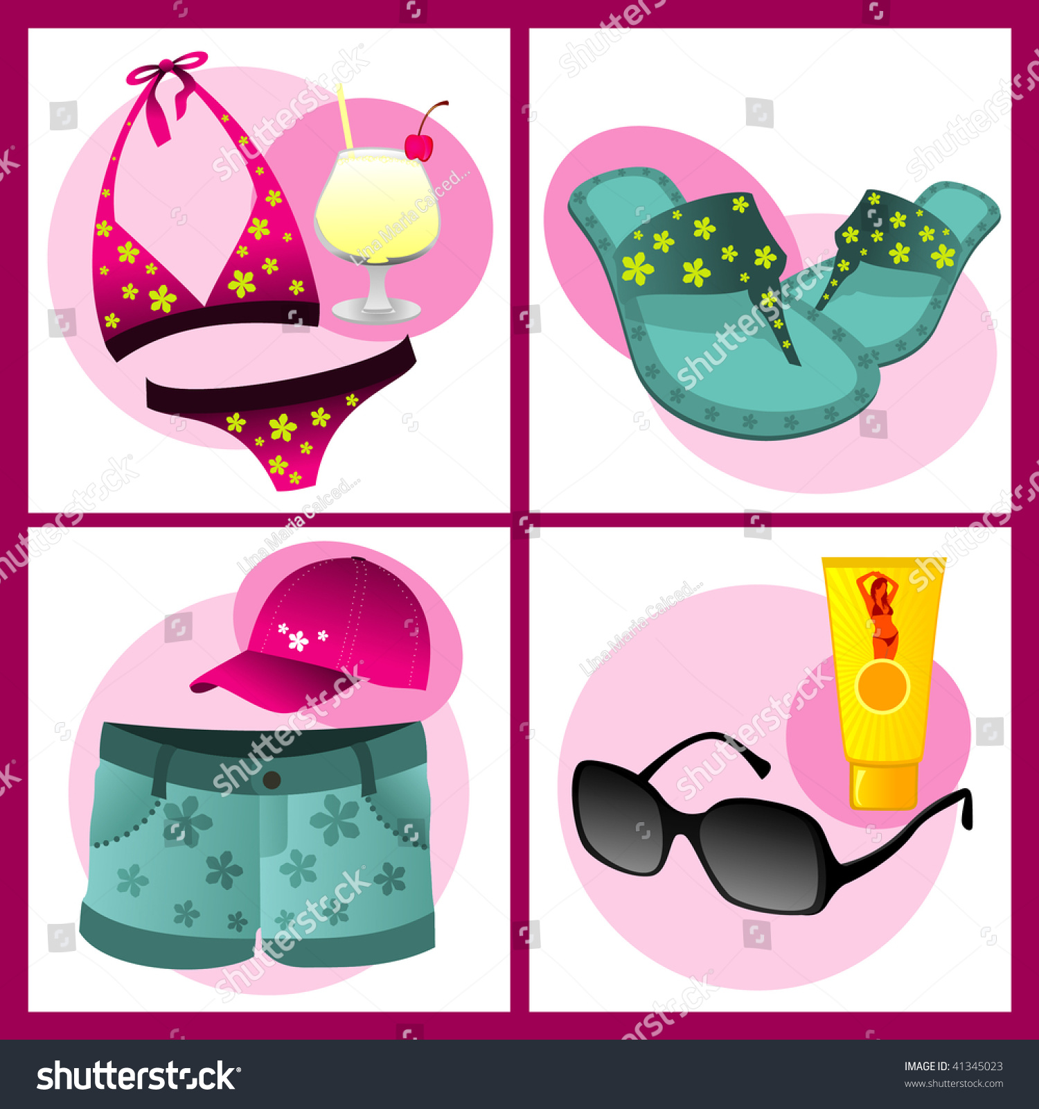 Vector Girl Set Stock Vector (Royalty Free) 41345023