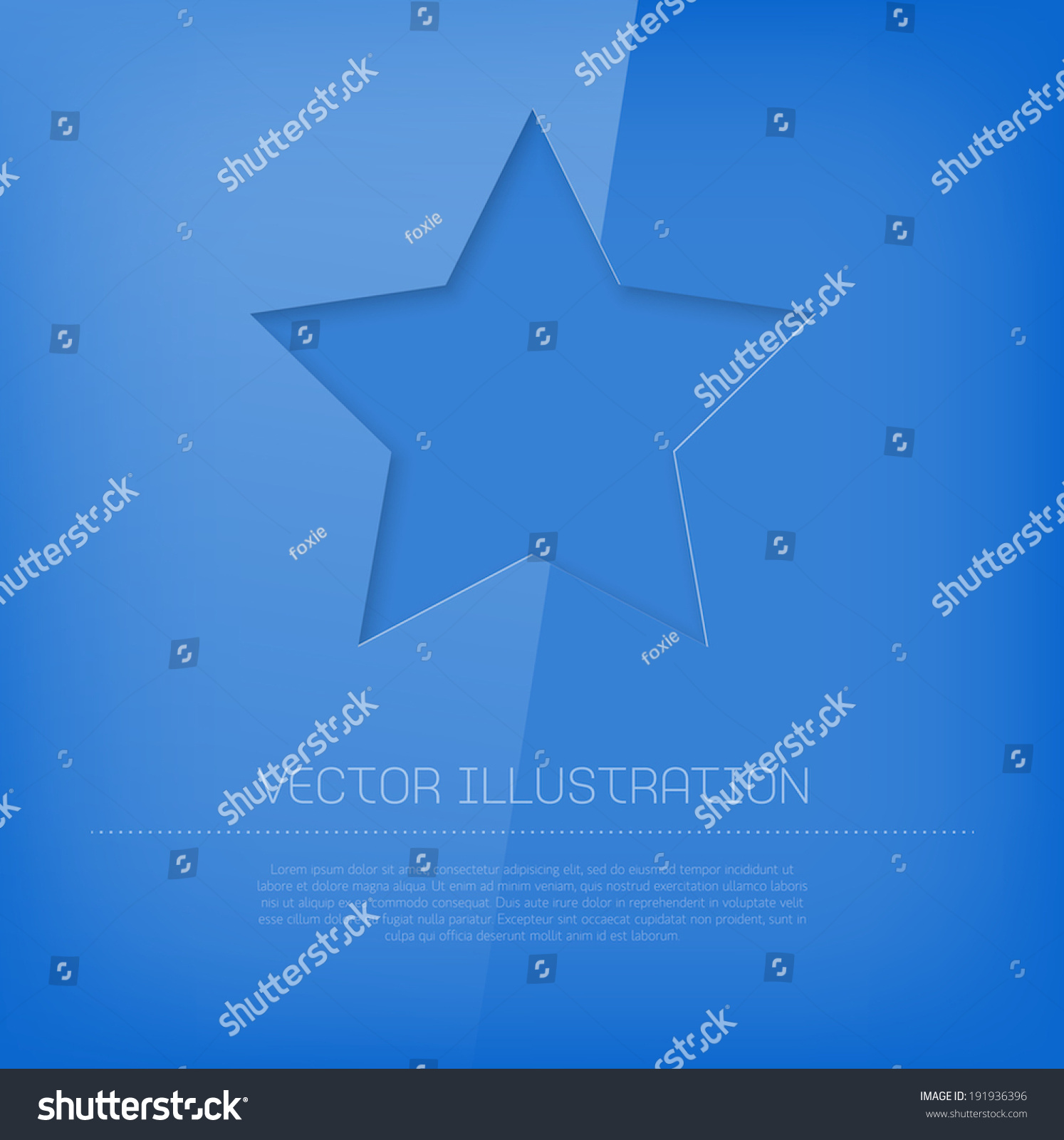 Vector Glossy Blue Cut Out Star Stock Vector (Royalty Free) 191936396 ...