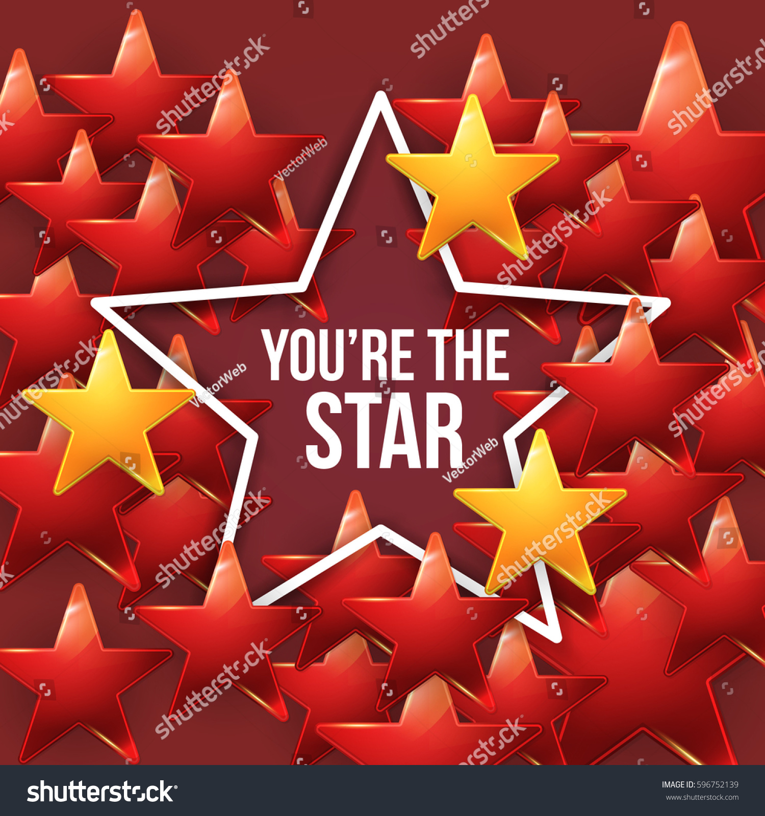 Vector Glossy Elements Youre Star Illustration Stock Vector (Royalty ...
