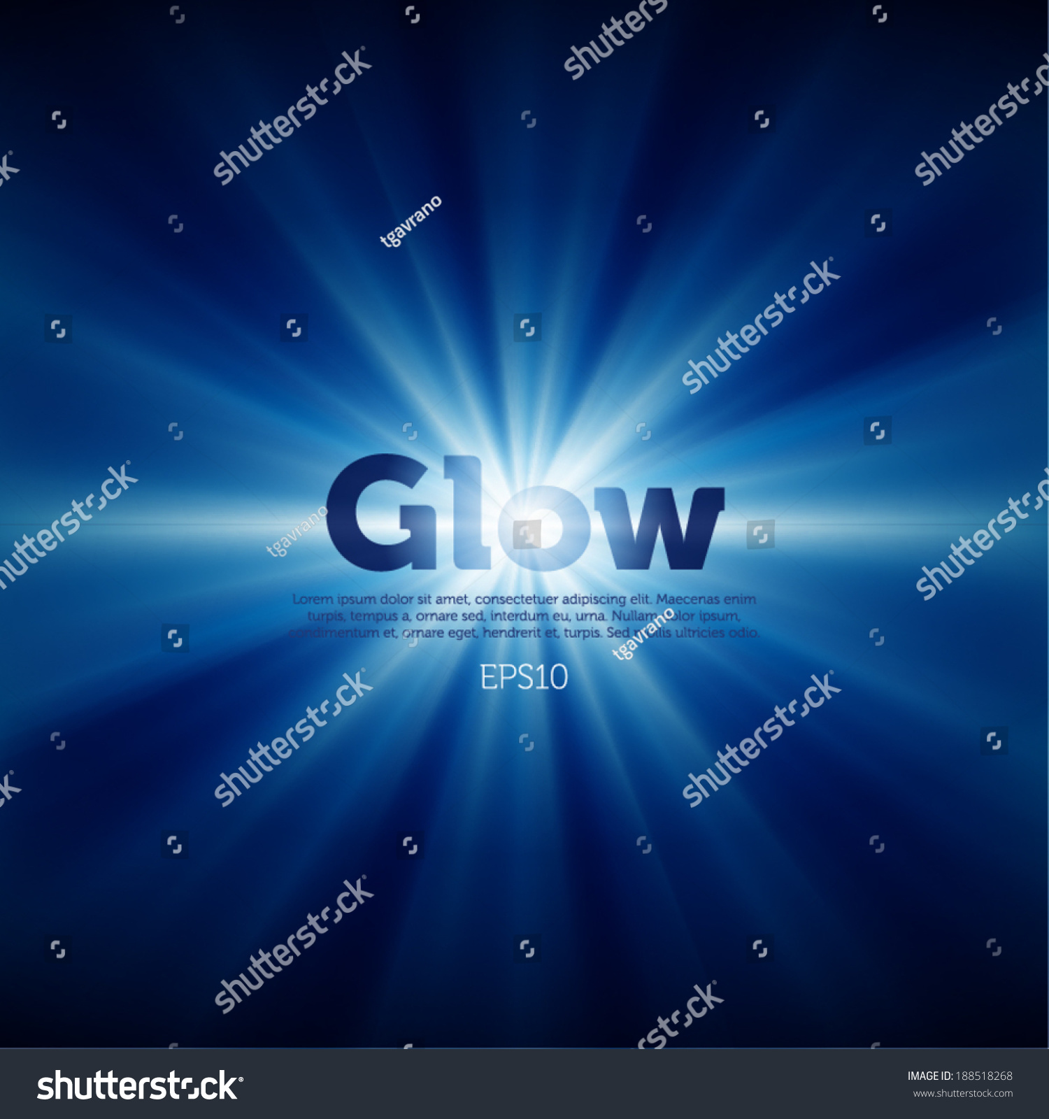 Vector Glow On Blue Background Stock Vector (Royalty Free) 188518268