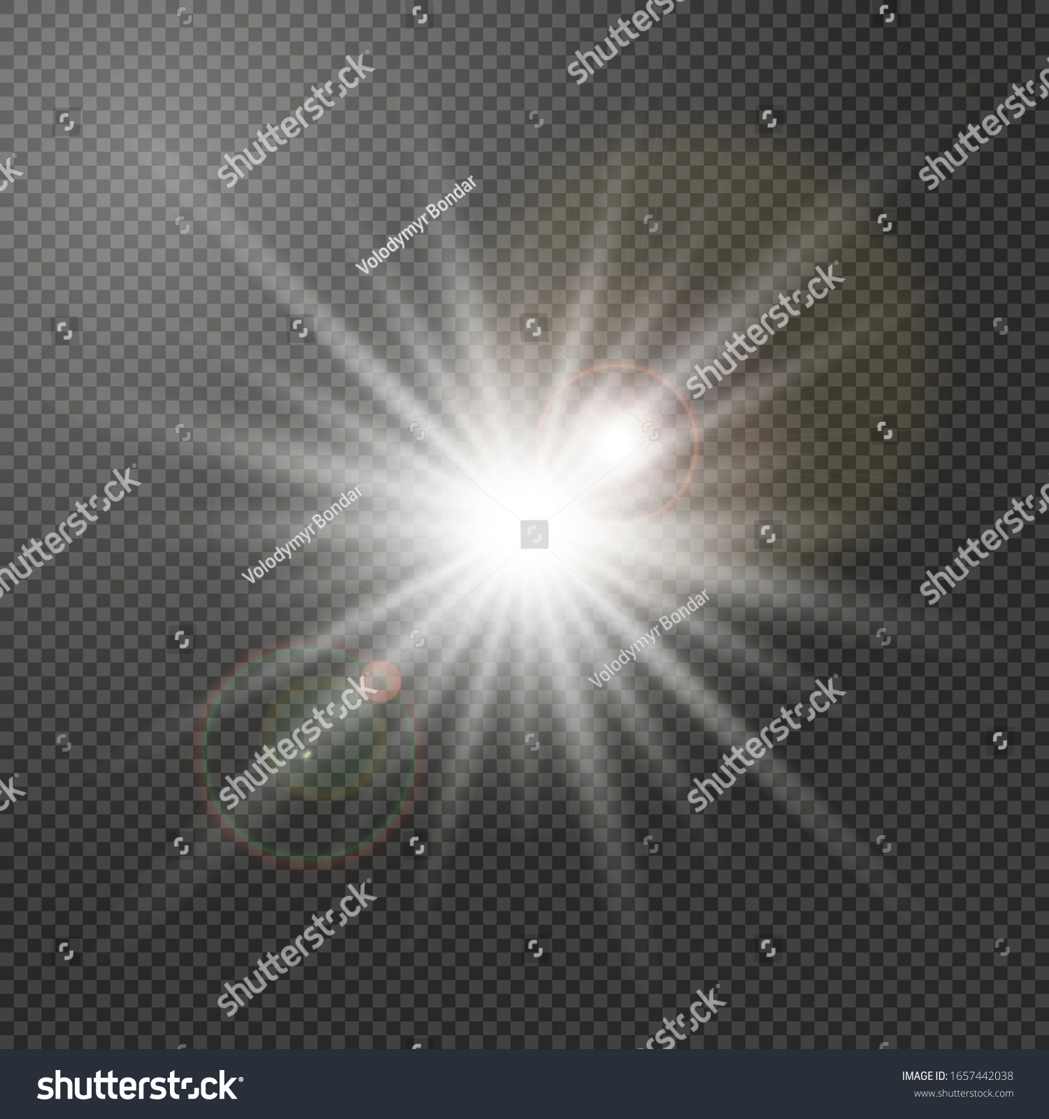 Vector Glowing Light Effect On Transparent Stock Vector (Royalty Free ...