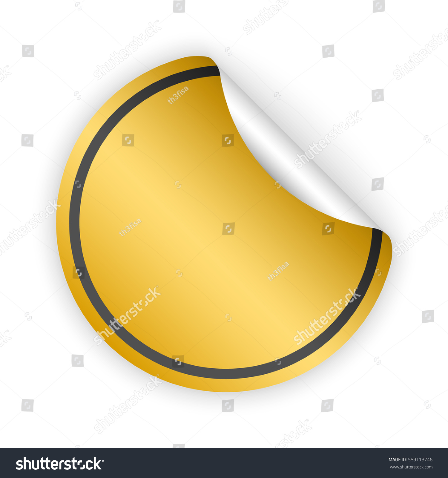Vector Gold Blank Template Sticker Light Stock Vector (Royalty Free ...