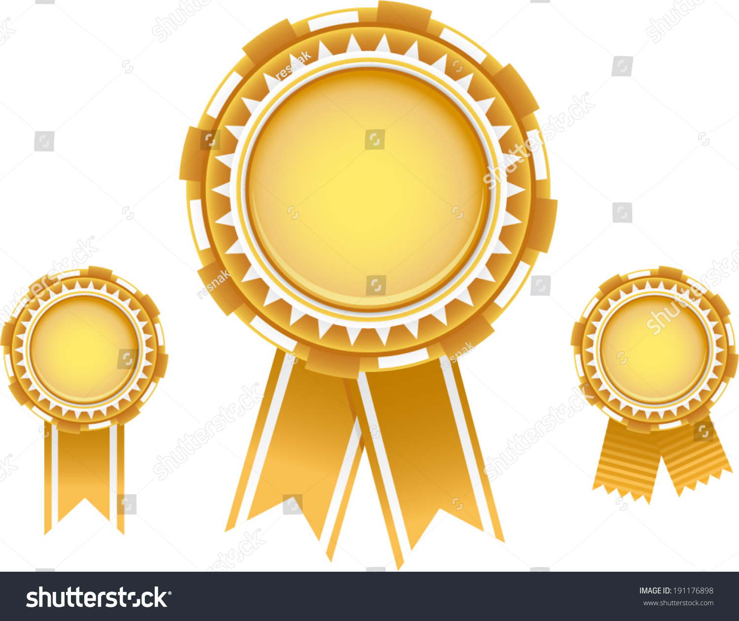 Vector Golden Rosette Separate Layers Easy Stock Vector (Royalty Free ...