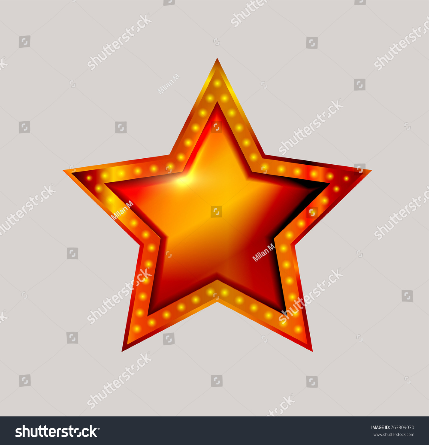 Vector Golden Star Icon Stock Vector (Royalty Free) 763809070 ...