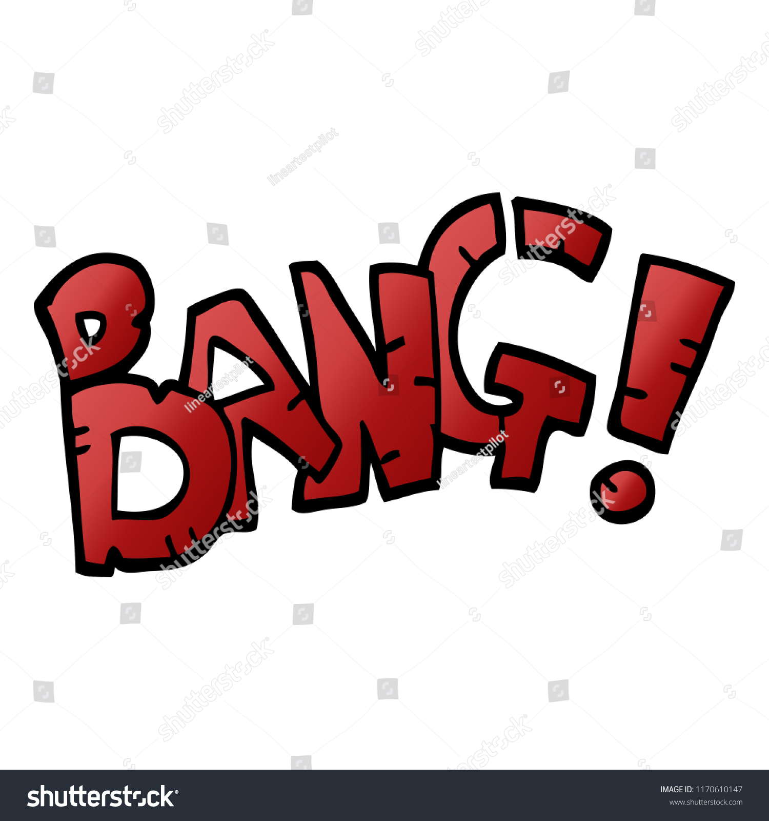 Vector Gradient Illustration Cartoon Bang Symbol Stock Vector (Royalty ...
