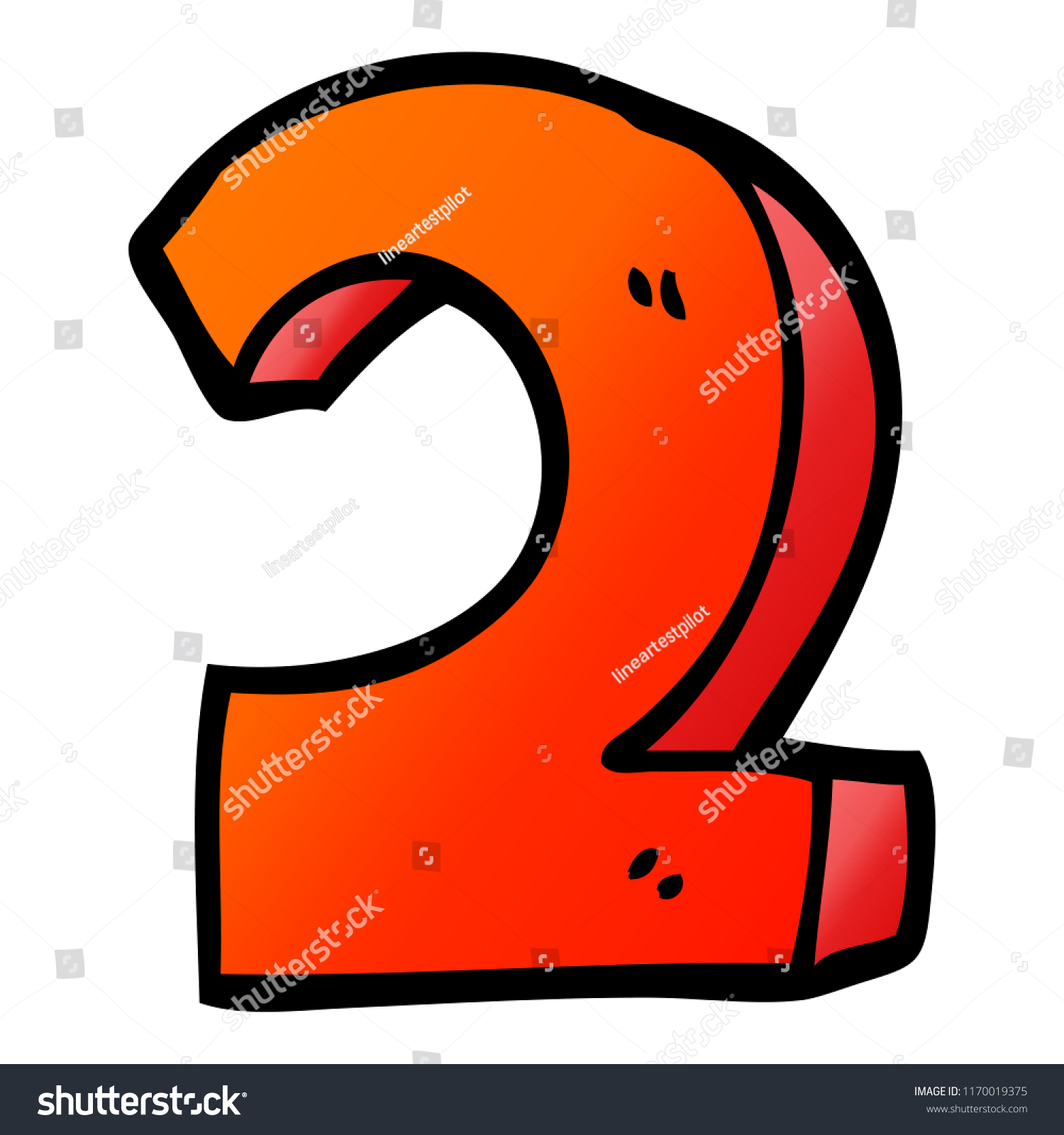ilustración de gradiente vectorial número dos: vector de stock (libre ...