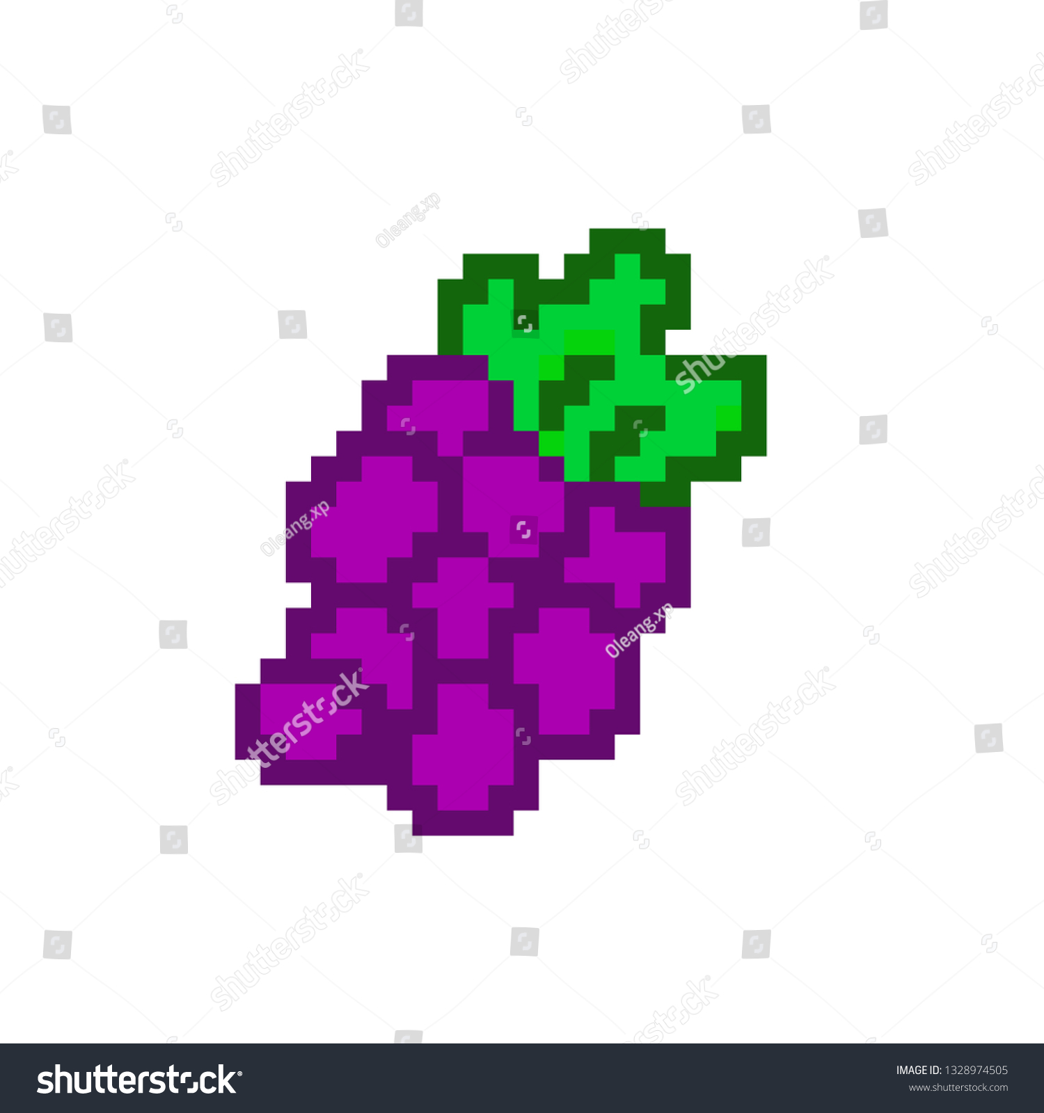 Vector Grape Concept Pixel Art Stock Vector (Royalty Free) 1328974505 ...