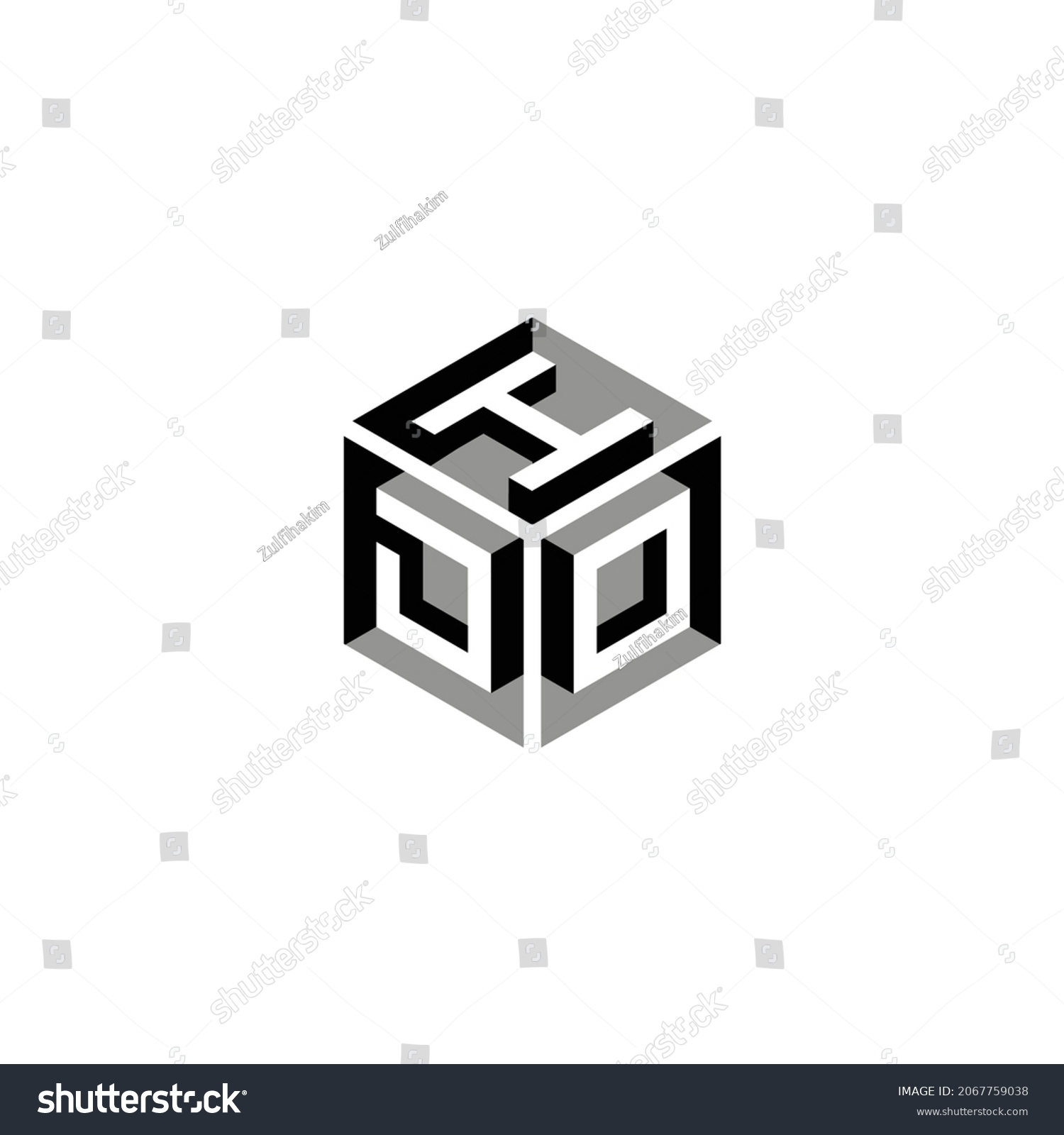 Vector Graphic Initials Letter Doh Logo Stock Vector (Royalty Free ...