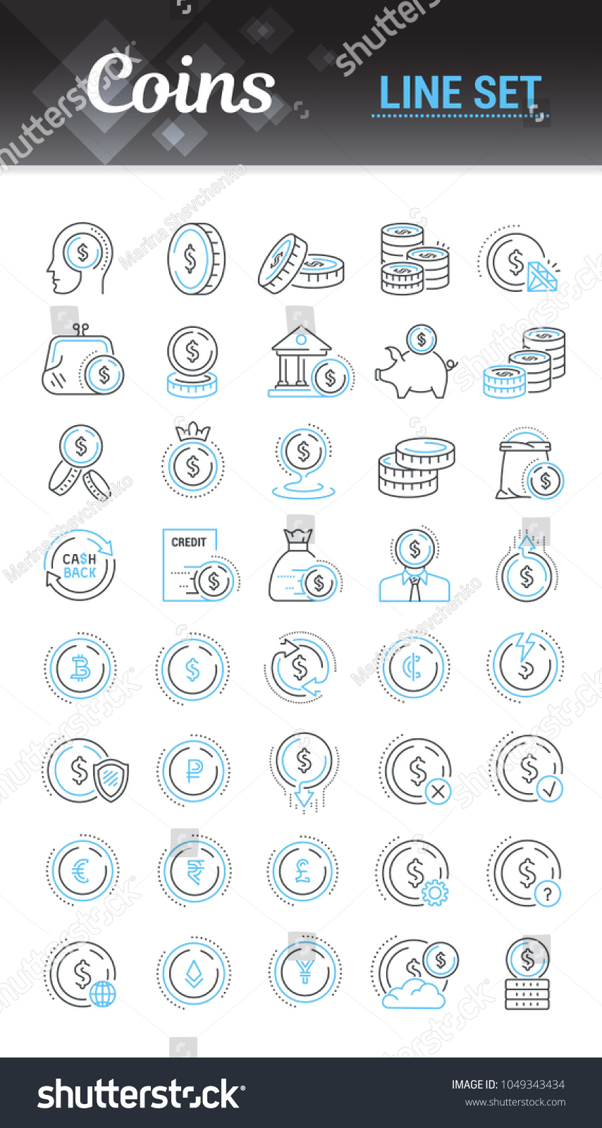 Vector Graphic Set 40x40 Pixels Editable Stock Vector (Royalty Free ...