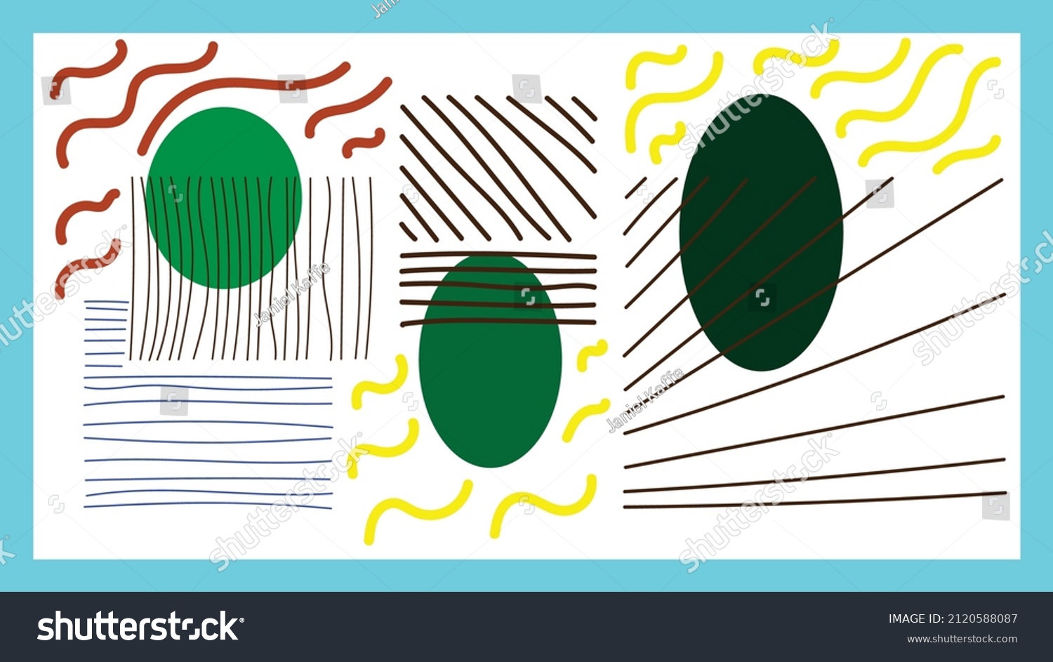 Vector Graphics Minimalist Art Ellipses Covered Stock Vector (Royalty ...