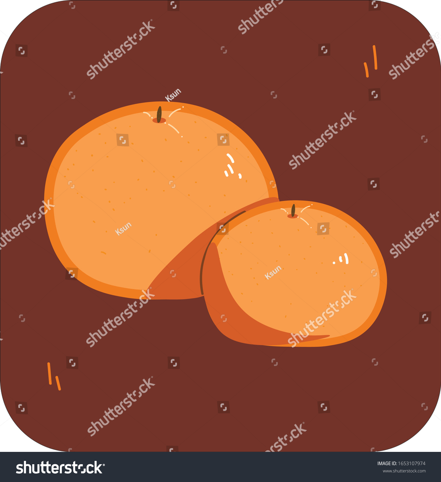 Vector Graphics Tangerine Logo Tangerine Icon Stock Vector (Royalty ...