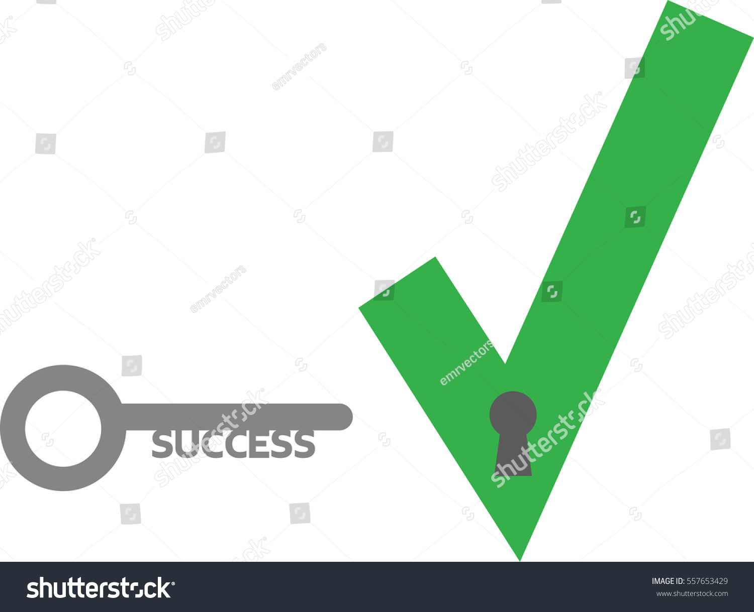 Vector Green Check Mark Success Key: vector de stock (libre de regalías ...