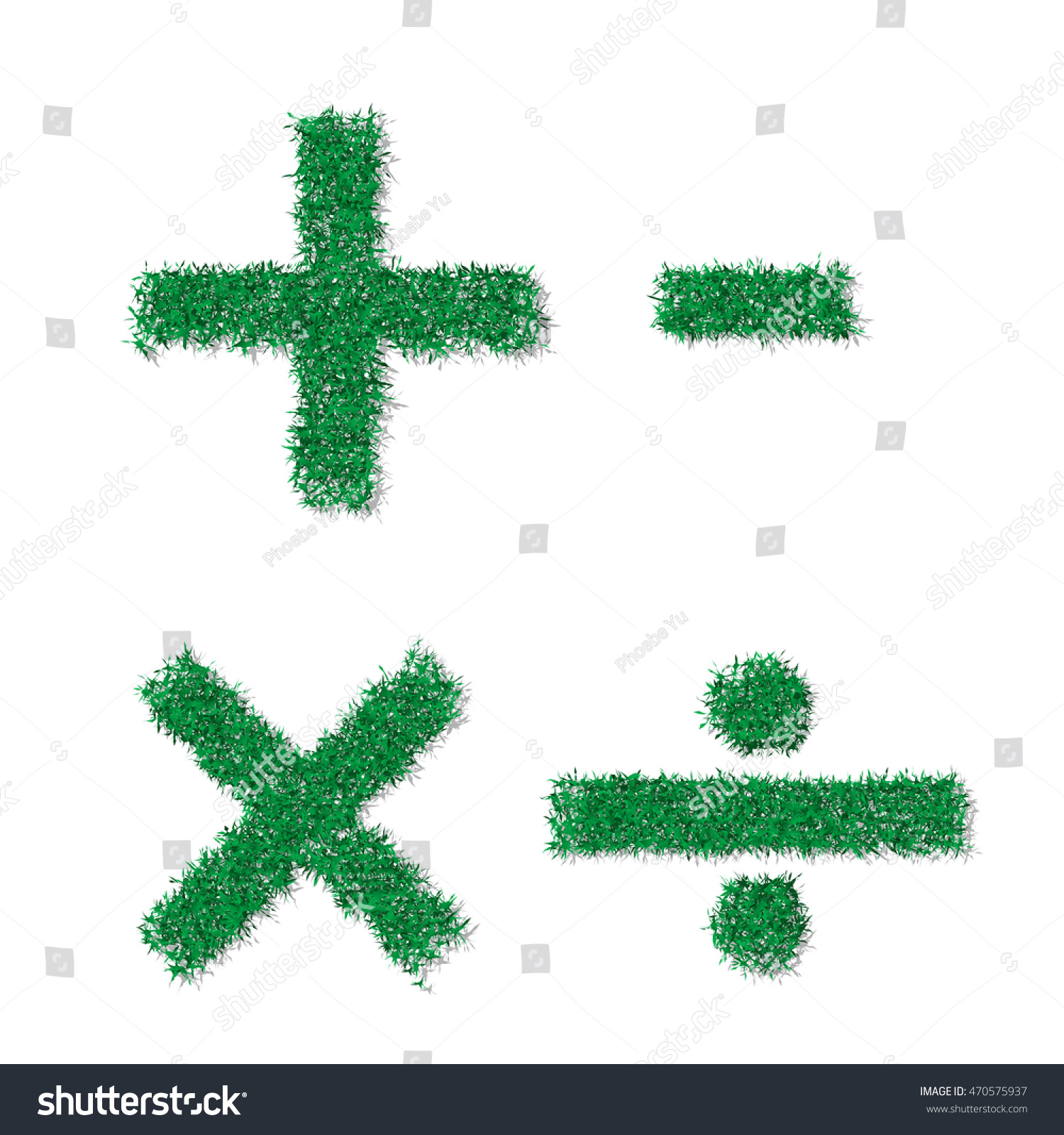 Vector Green Grass Math Symbols Stock Vector (Royalty Free) 470575937 ...
