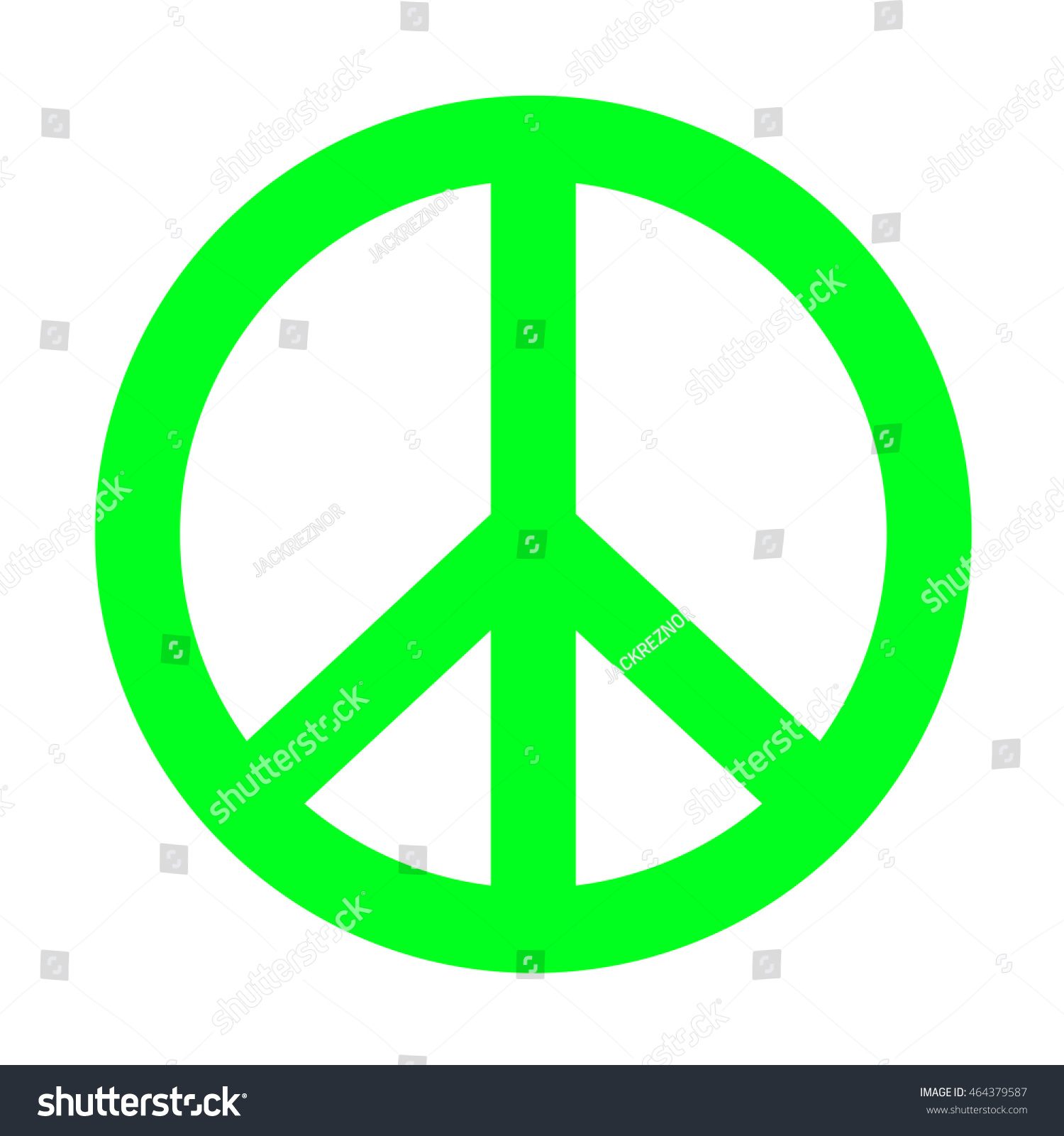 Vector Green Peace Symbol Stock Vector (Royalty Free) 464379587