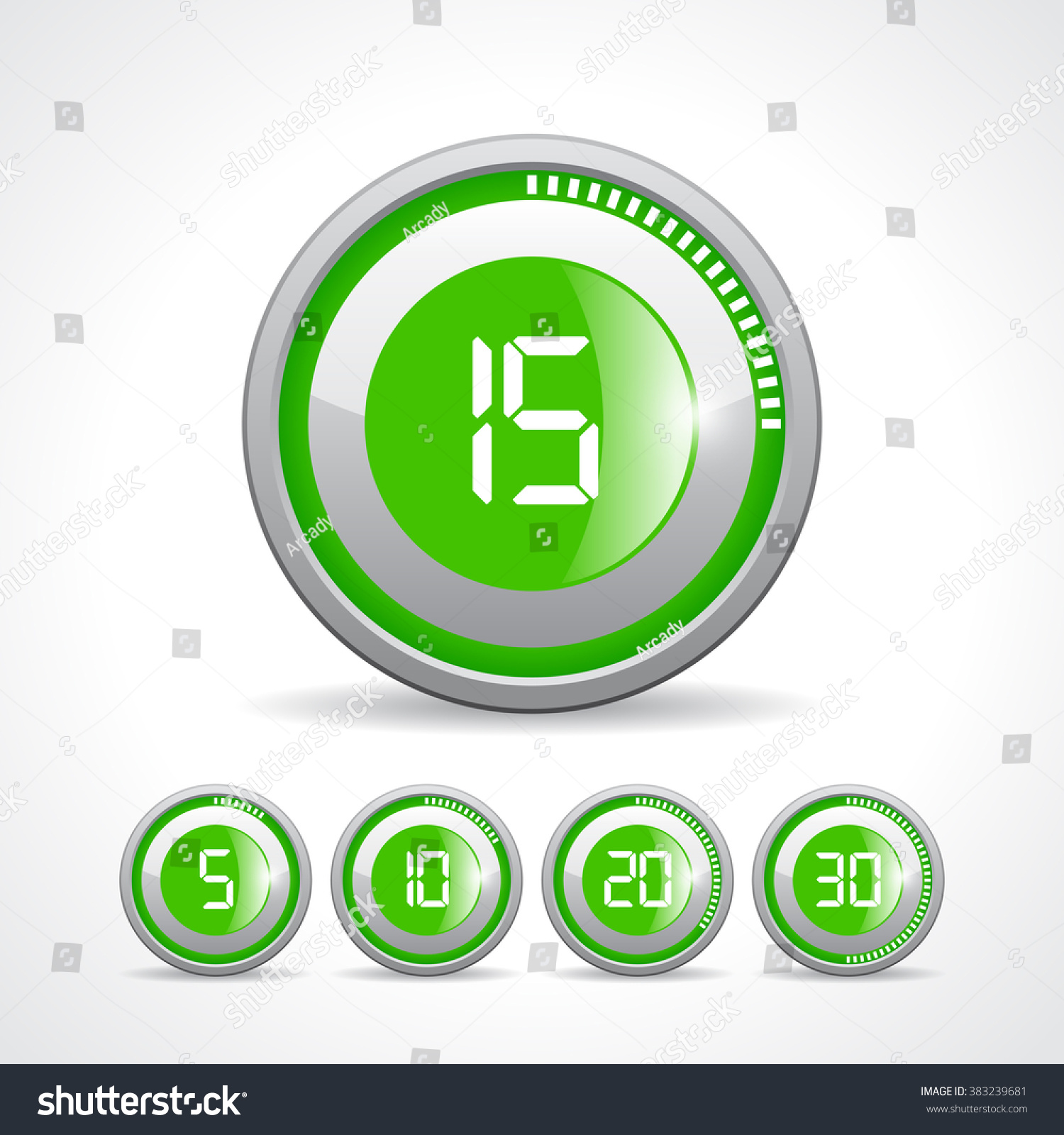Vector Green Timer Icon Set Vector: เวกเตอร์สต็อก (ปลอดค่าลิขสิทธิ์ ...