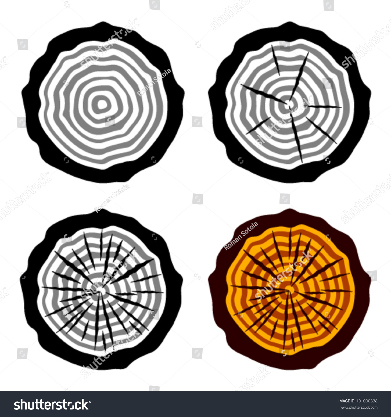 Vector Tree Ring Objects
