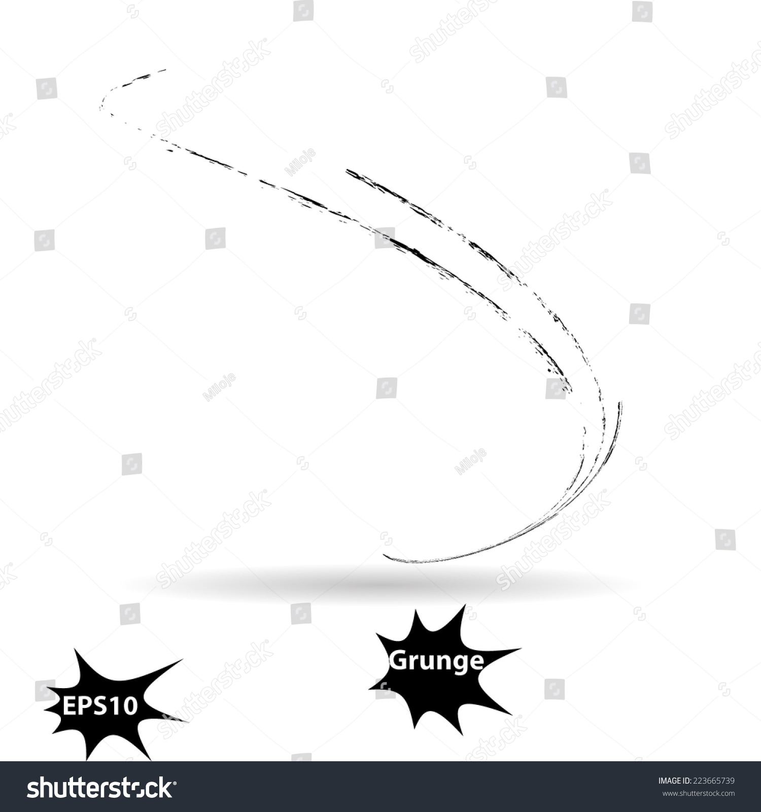 Vector Grunge Brushes Line Logo Design Stock Vector (Royalty Free ...