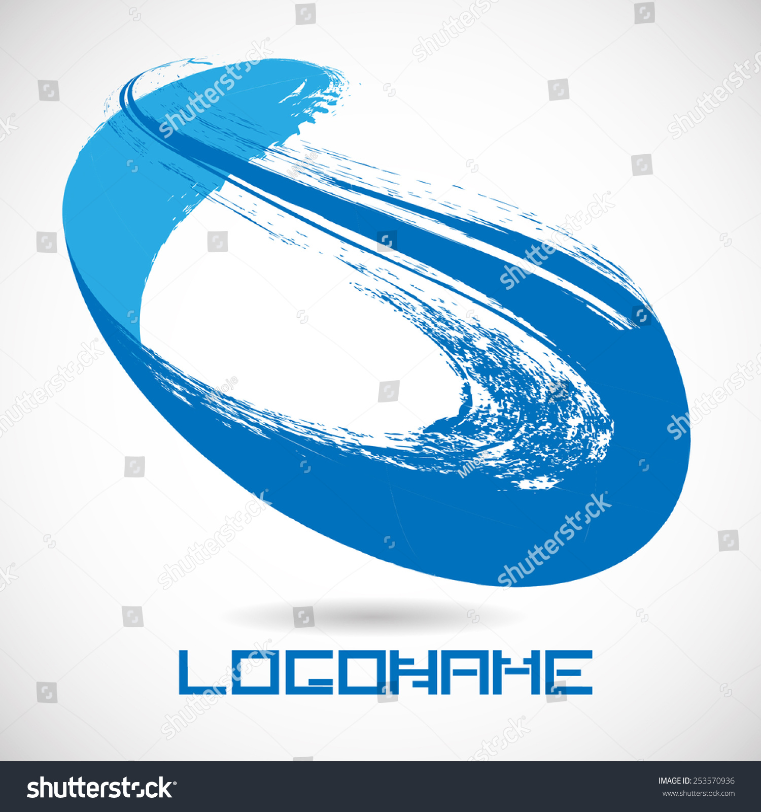 Vector Grunge Brushes Line Logo Design Stock Vector (Royalty Free ...