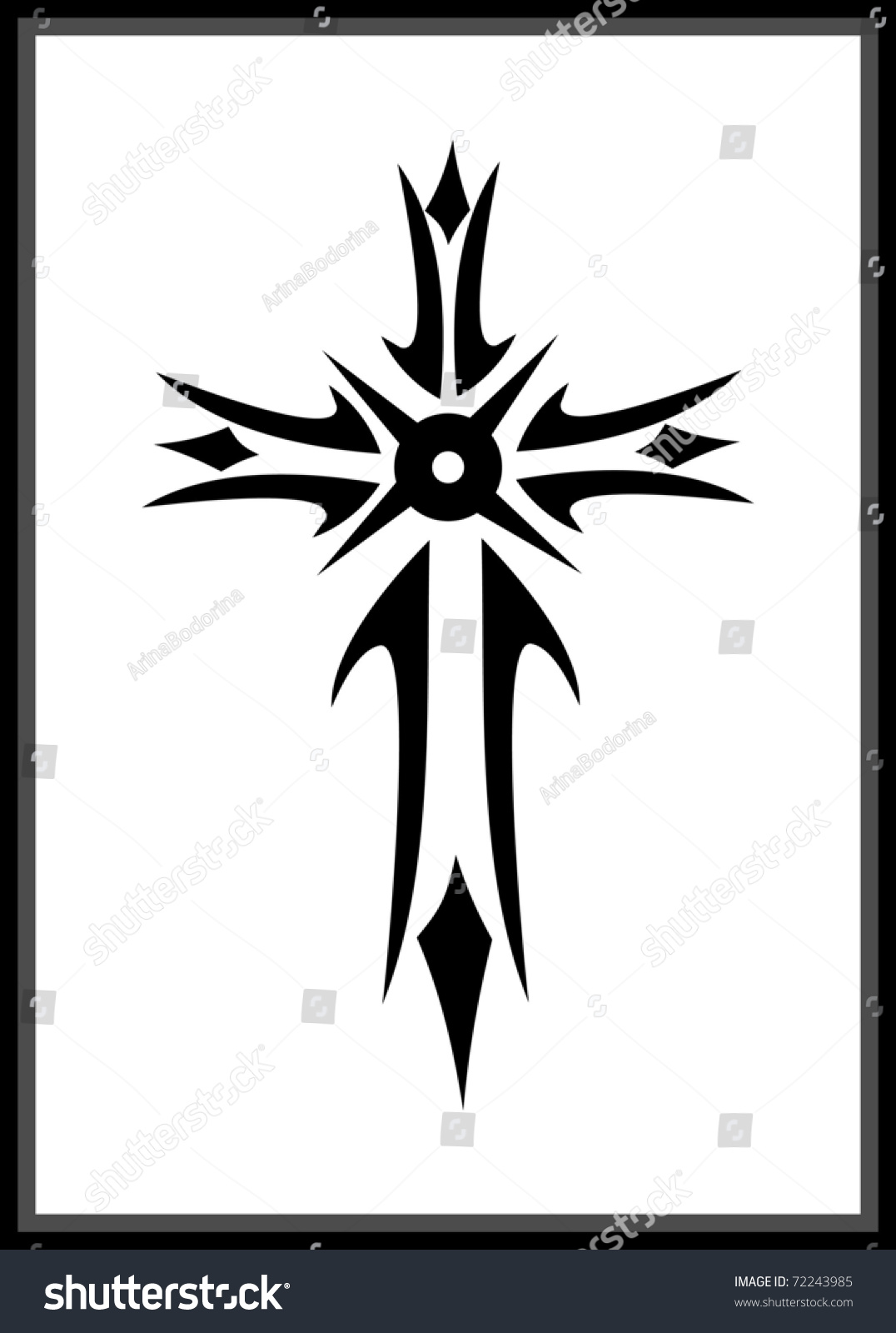 Vector Grunge Gothic Cross Stock Vector (Royalty Free) 72243985 ...