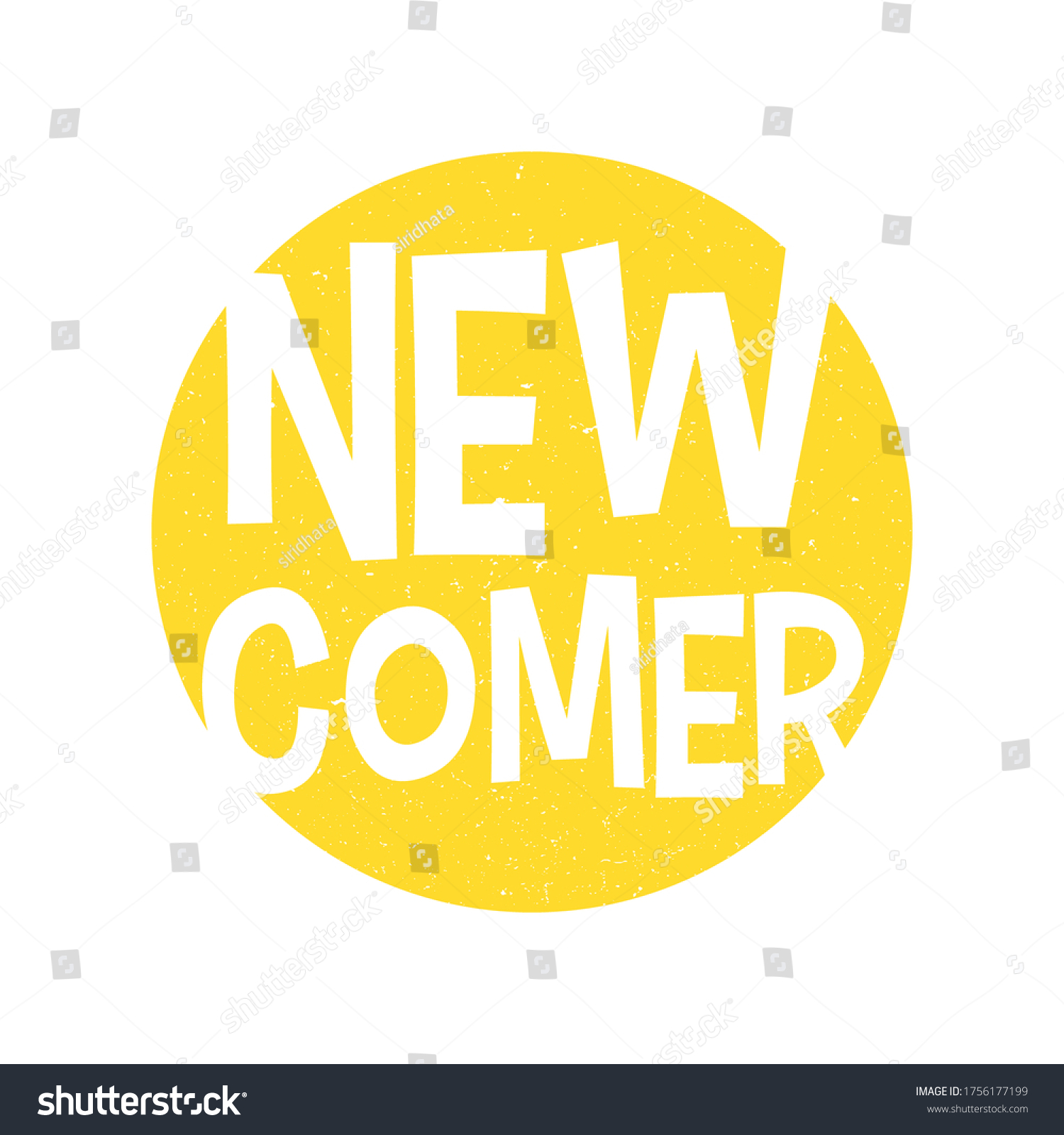 Vector Grunge New Comer Label Stock Vector (Royalty Free) 1756177199 ...