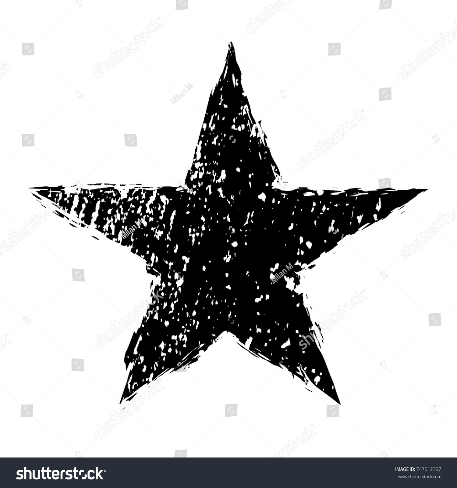 Vector Grunge Stardistressed Star Design Stock Vector (Royalty Free ...