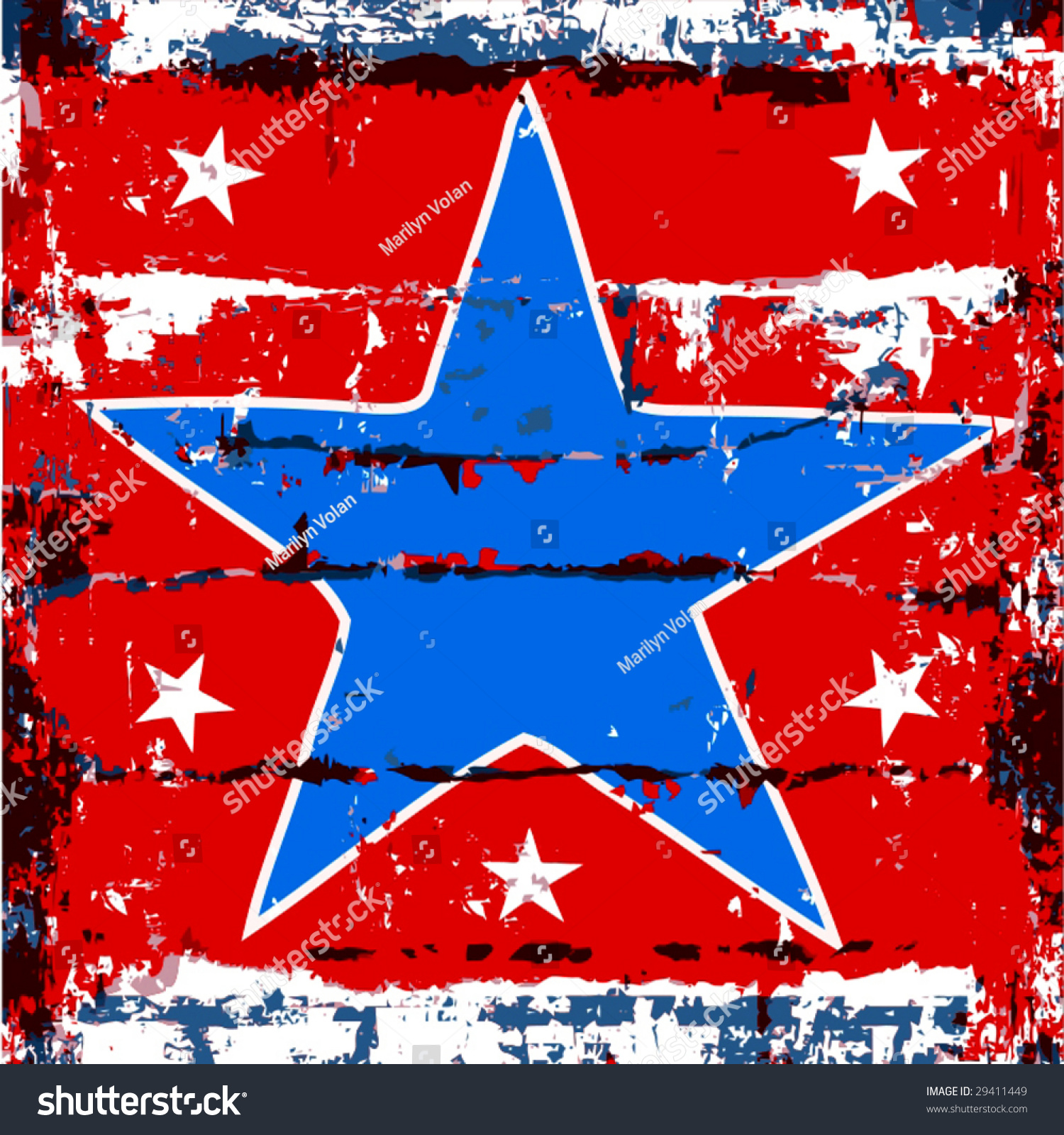 Vector Grunge Star Poster Stock Vector (Royalty Free) 29411449 ...