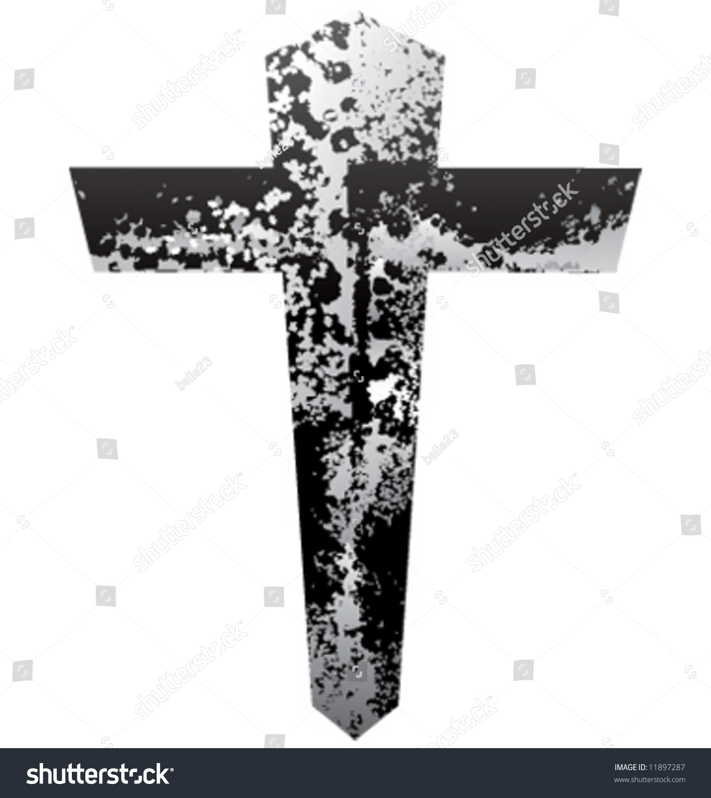 Vector Grunge Texture Christian Cross - 11897287 : Shutterstock