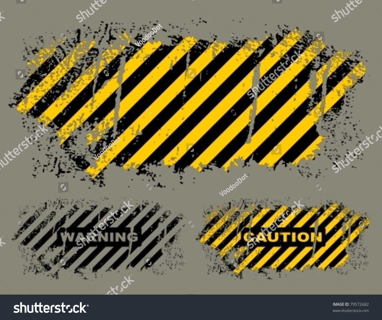 Vector Grungy Hazard Stripes Texture Stock Vector (Royalty Free) 79572682