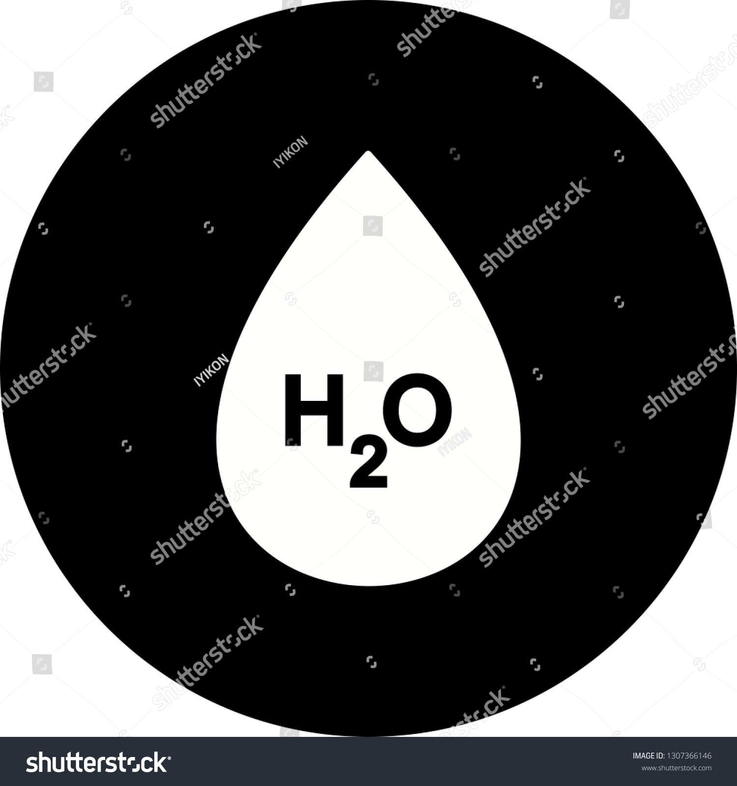 Vector H2o Icon Stock Vector (Royalty Free) 1307366146 | Shutterstock