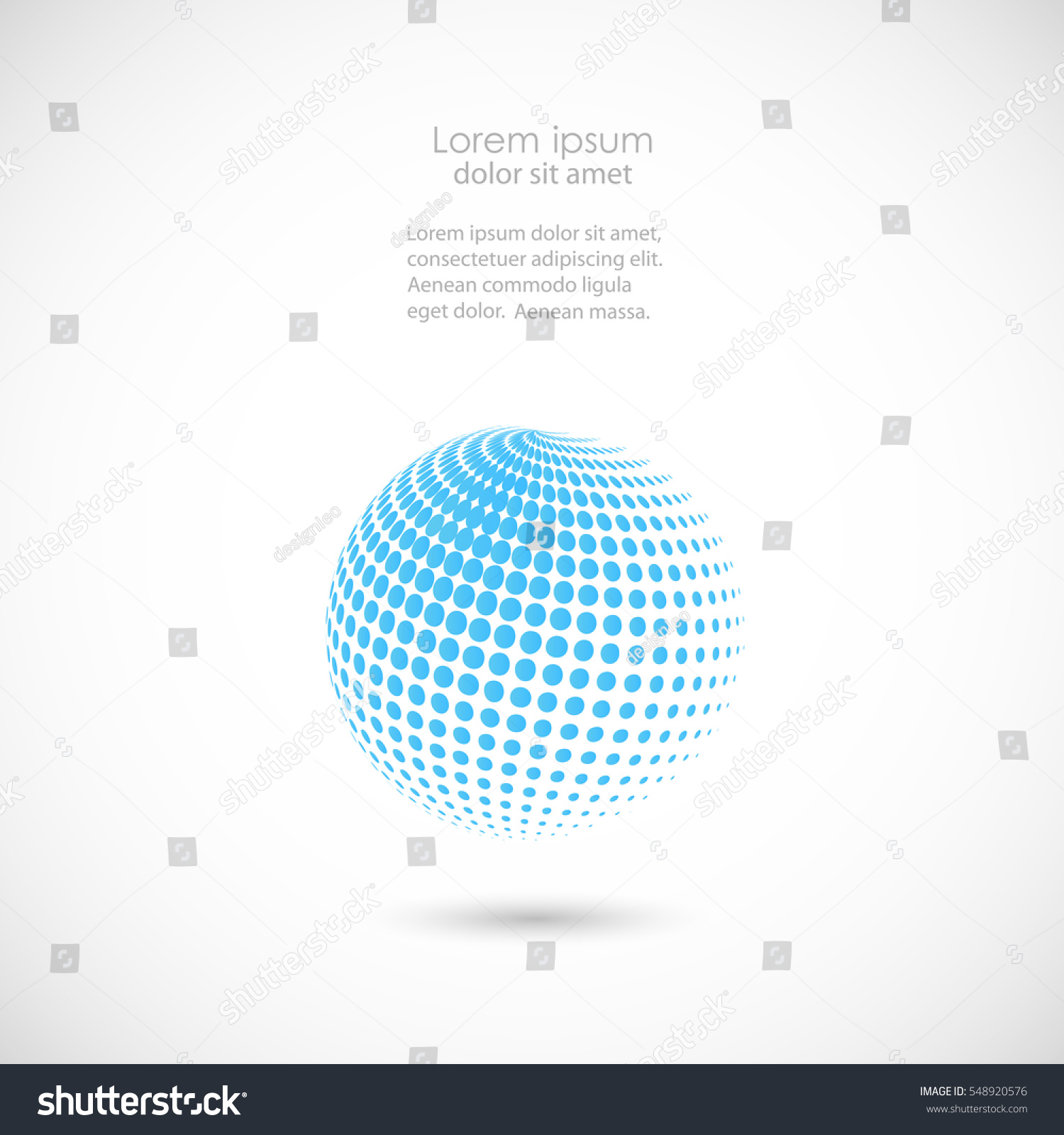 Vector Halftone Blue Spheres Stock Vector (Royalty Free) 548920576